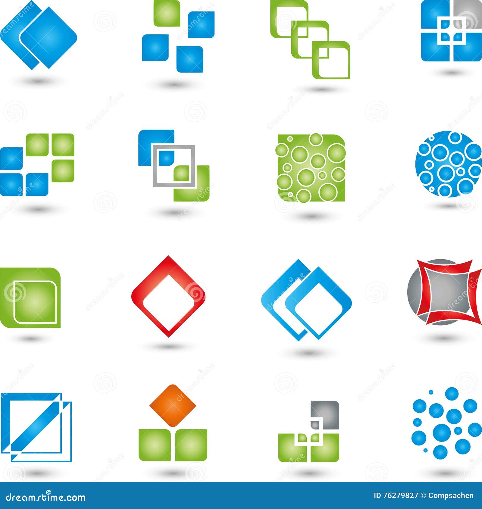 Logos, Sammlung, Multimedia, Service Vektor Abbildung - Illustration ...