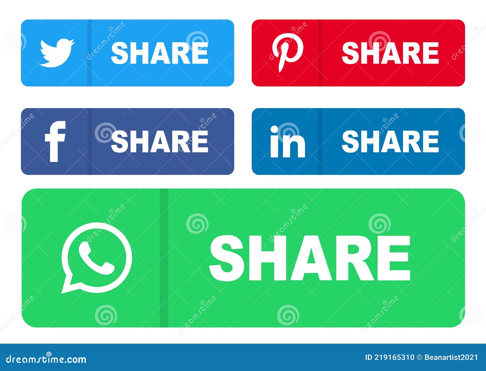 Share Button Facebook Twitter Instagram Social Media Icons Editorial ...