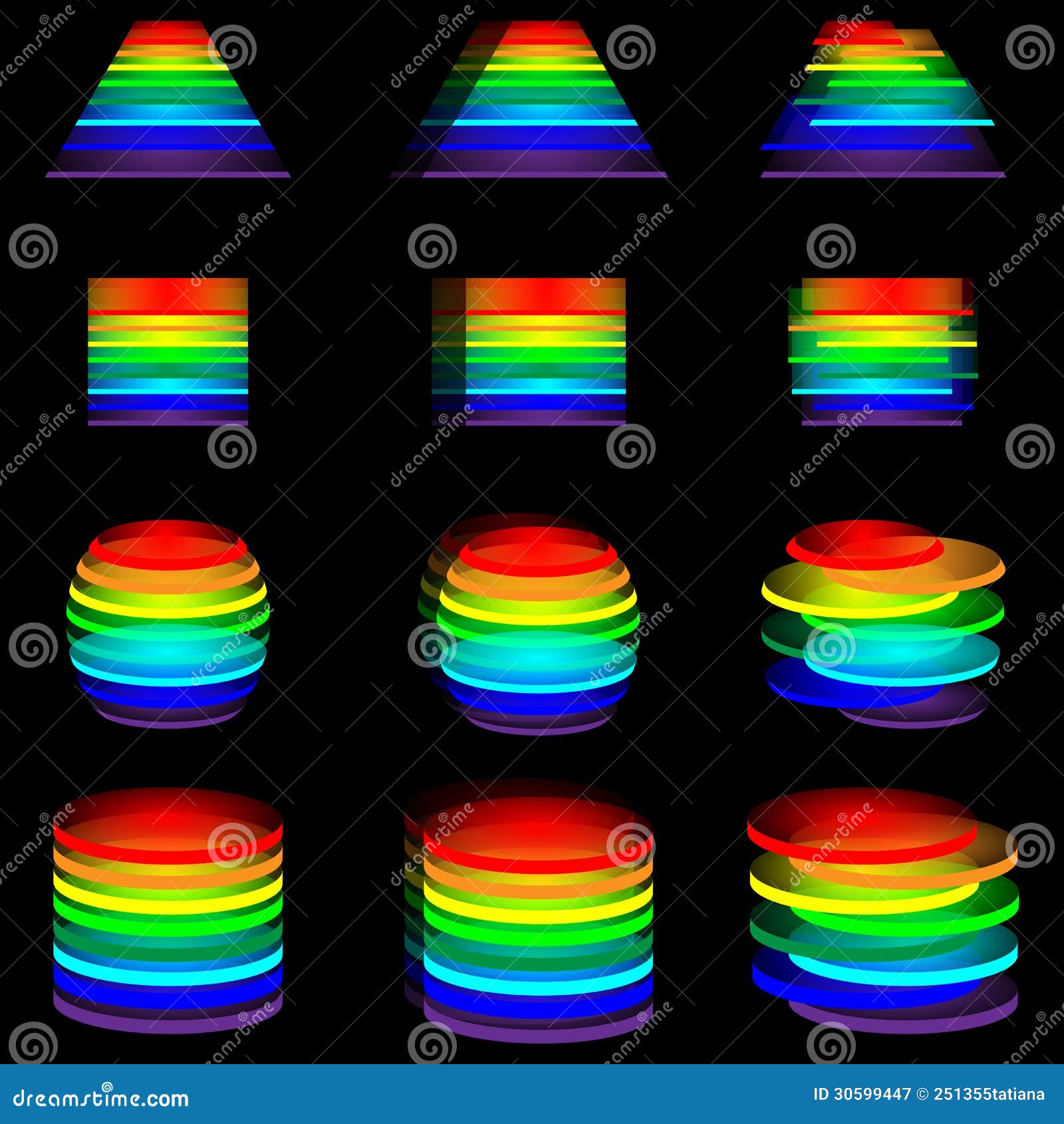 Logos spectrum 25.04.13 stock vector. Illustration of ellipse - 30599447