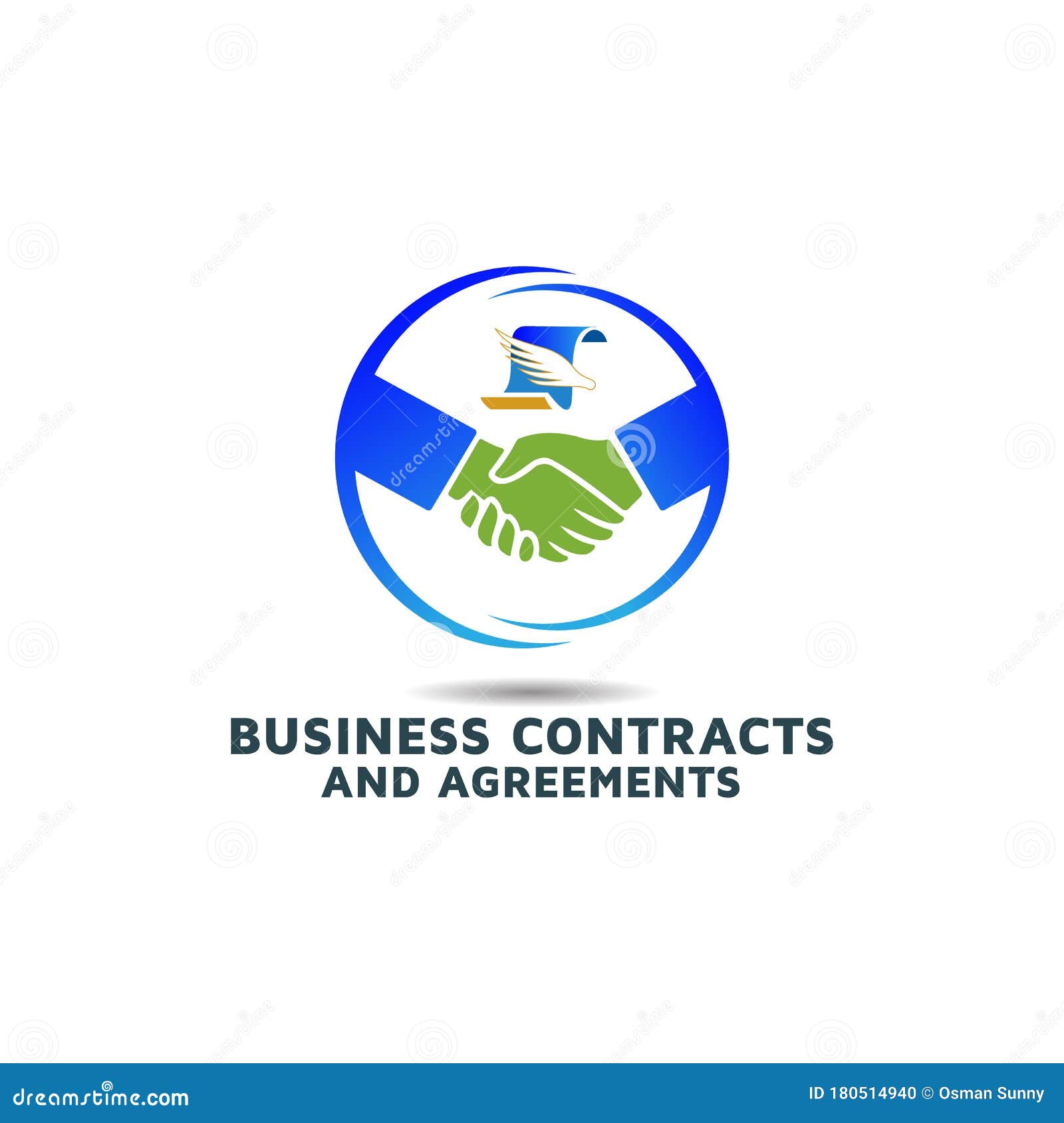 Business Agreement for Contract Vector Logo Design Stock Vector ...