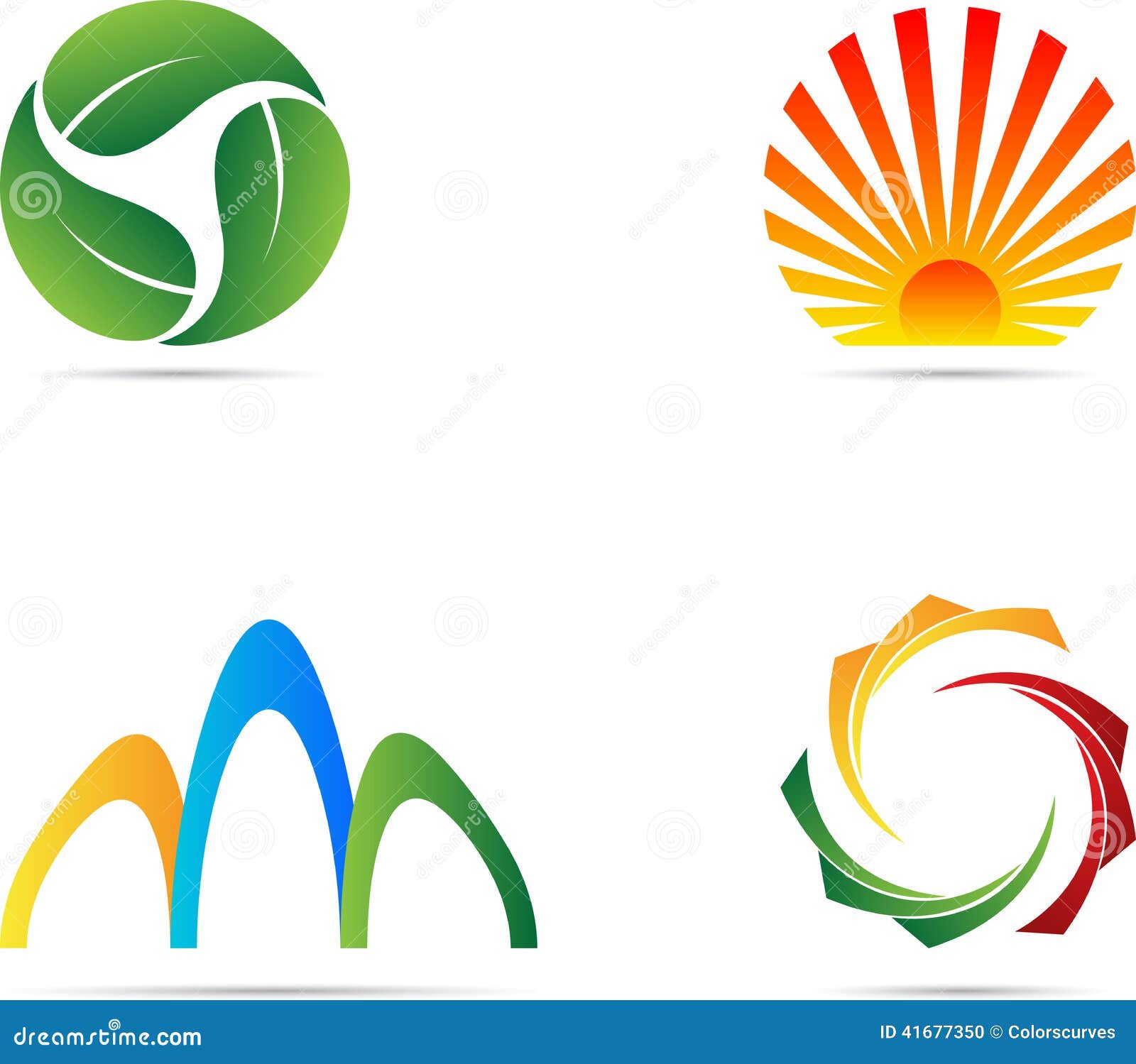 Logos stock vector. Illustration of green, colorful, branding - 41677350