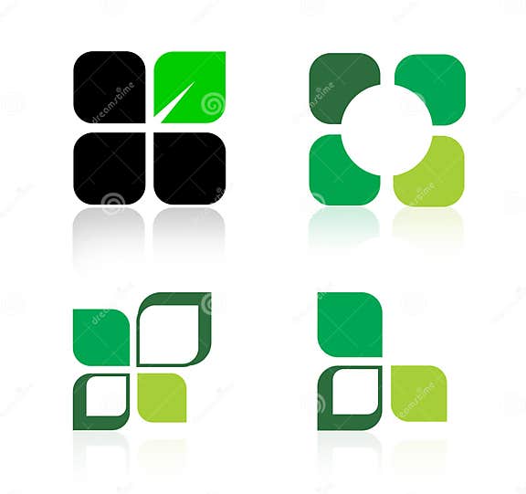 Logos verts illustration de vecteur. Illustration du isolement - 4206843