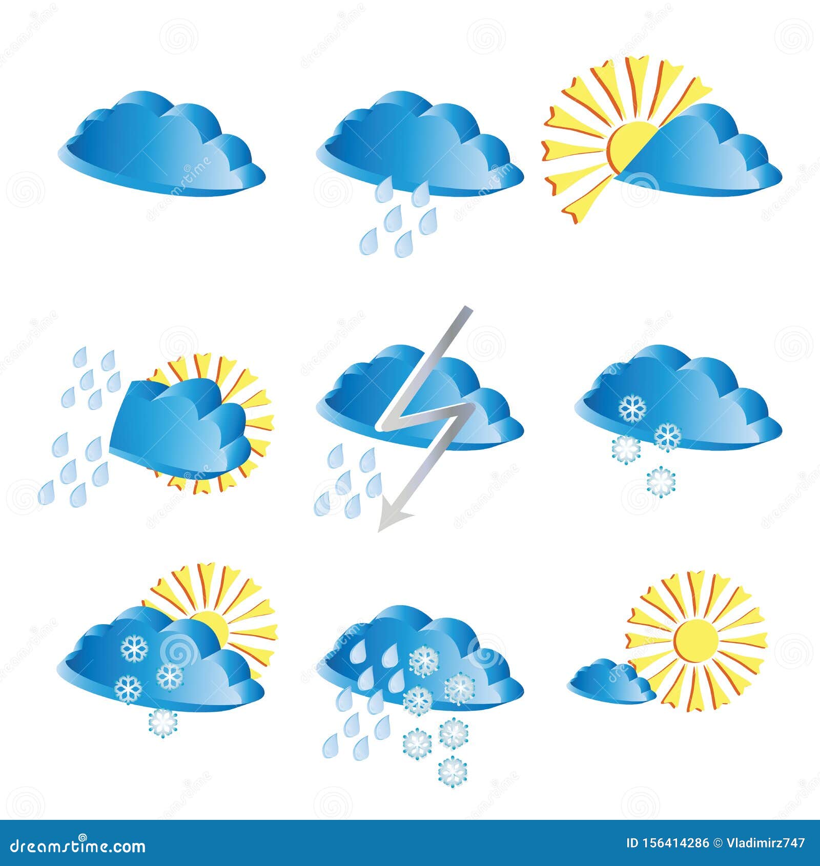 Logos for Weather Forecast Image Stock Vector - Illustration of cold ...