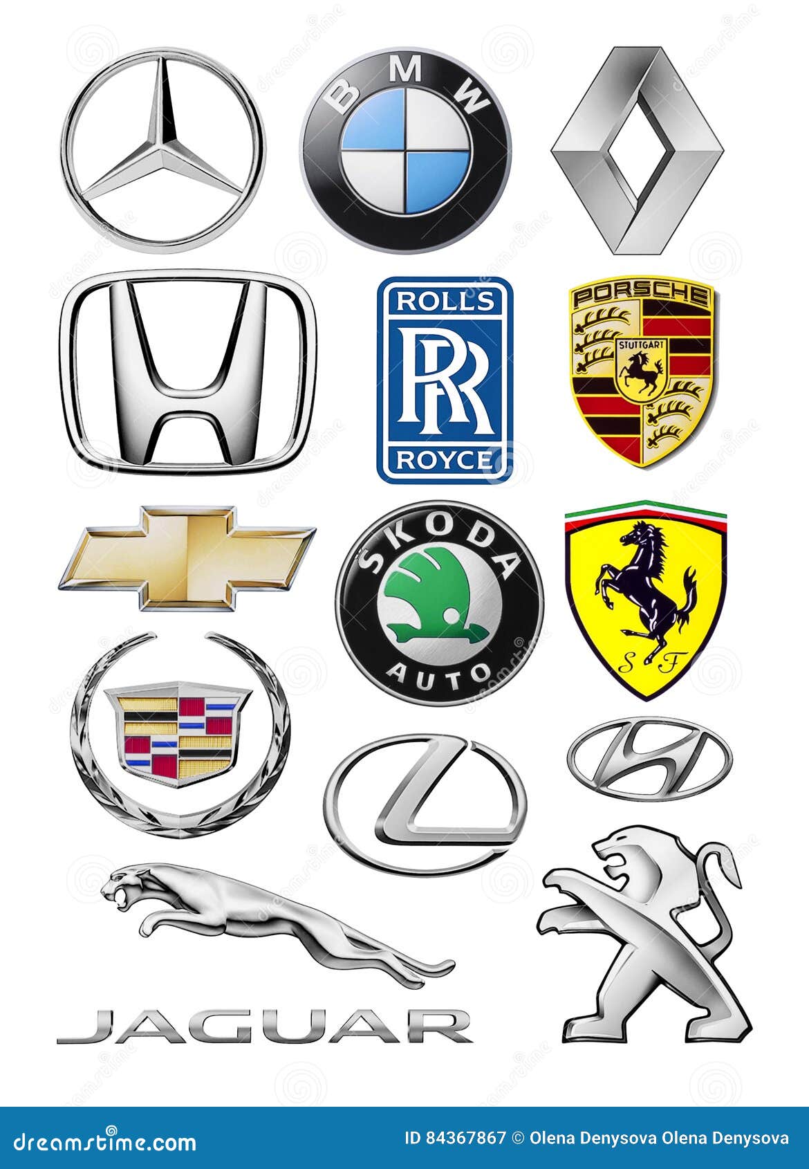 Logosammlung Verschiedene Marken Von Autos Redaktionelles ...
