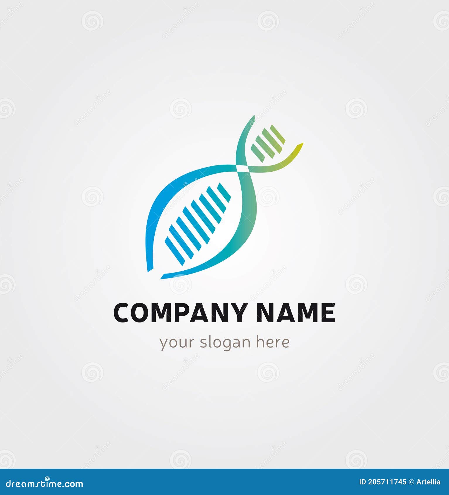 DNA Icon, Genetics Logo for Medical Healthcare Business, Blue and Green ...