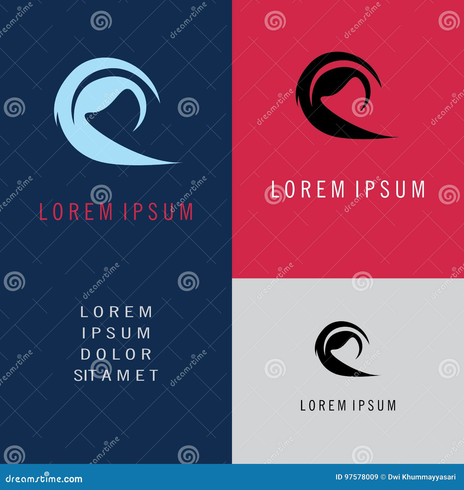 Logotipo Abstracto De La Resaca Ilustración del Vector - Ilustración de ...