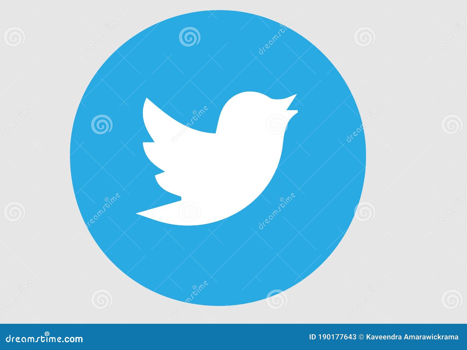 Logotipo Abstrato Do Twitter Em Branco Foto de Stock Editorial ...