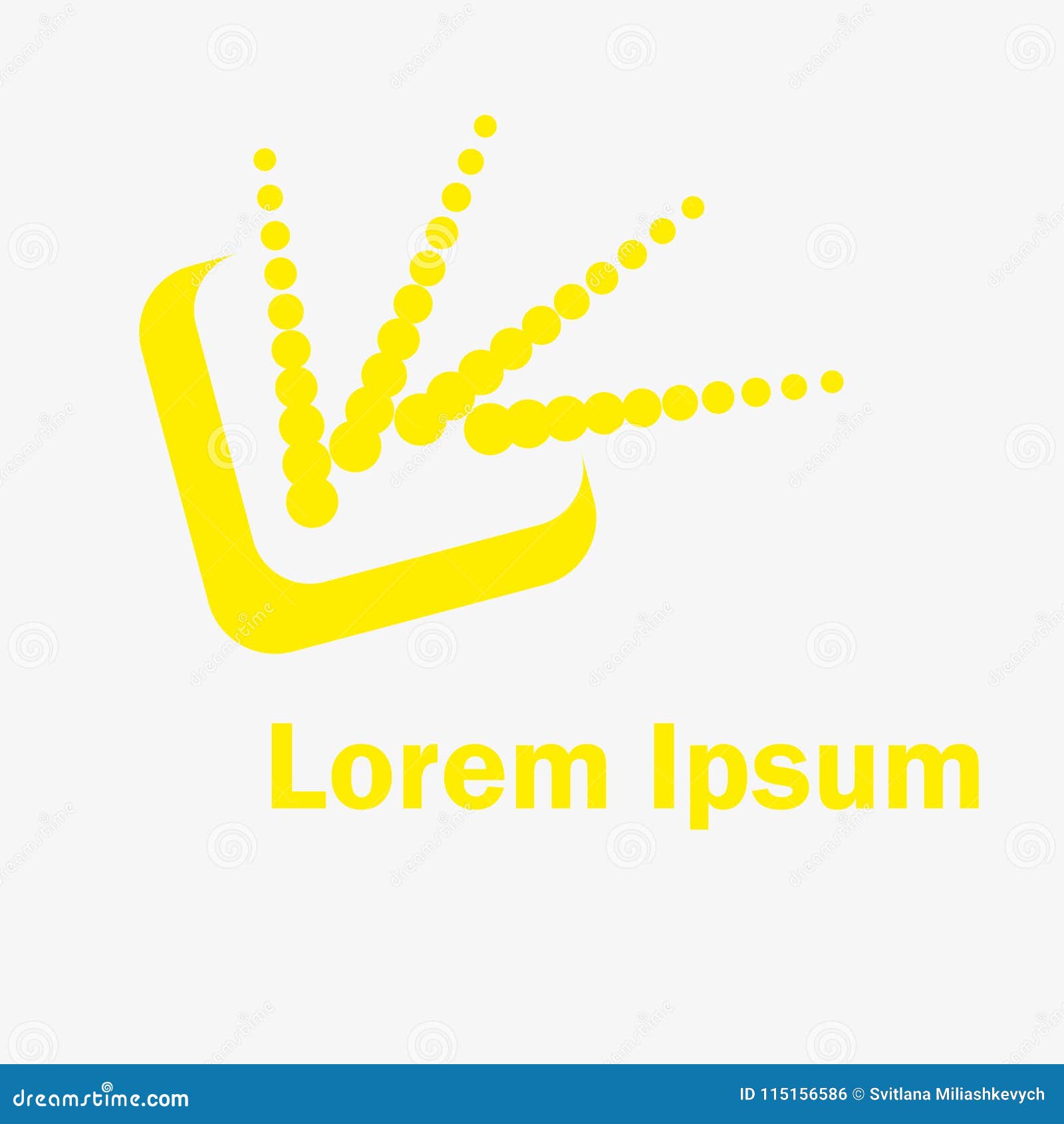 Logotipo amarillo stock de ilustración. Ilustración de cuadro - 115156586