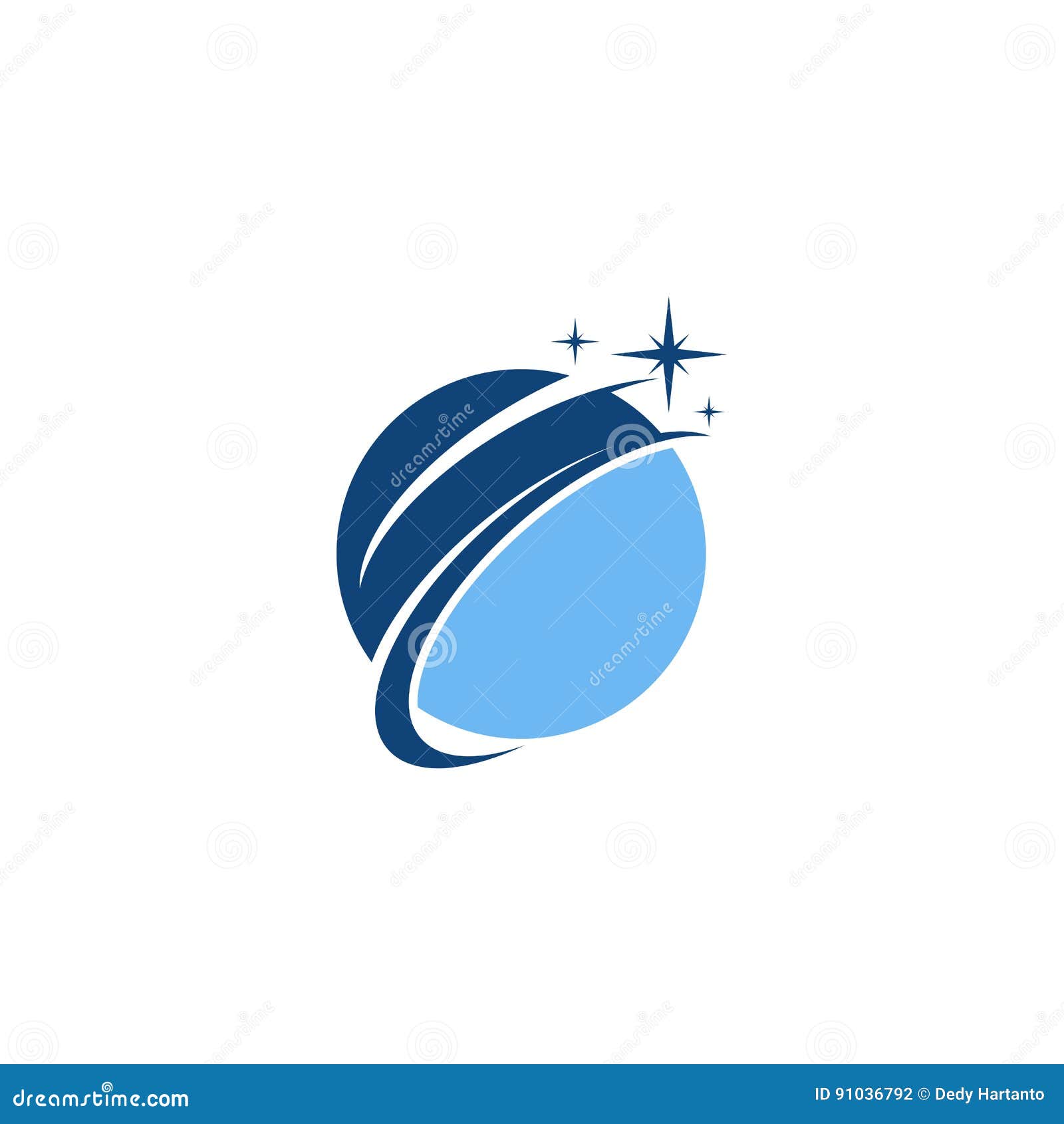 Logotipo Azul Del Vector Del Planeta Ilustración del Vector ...