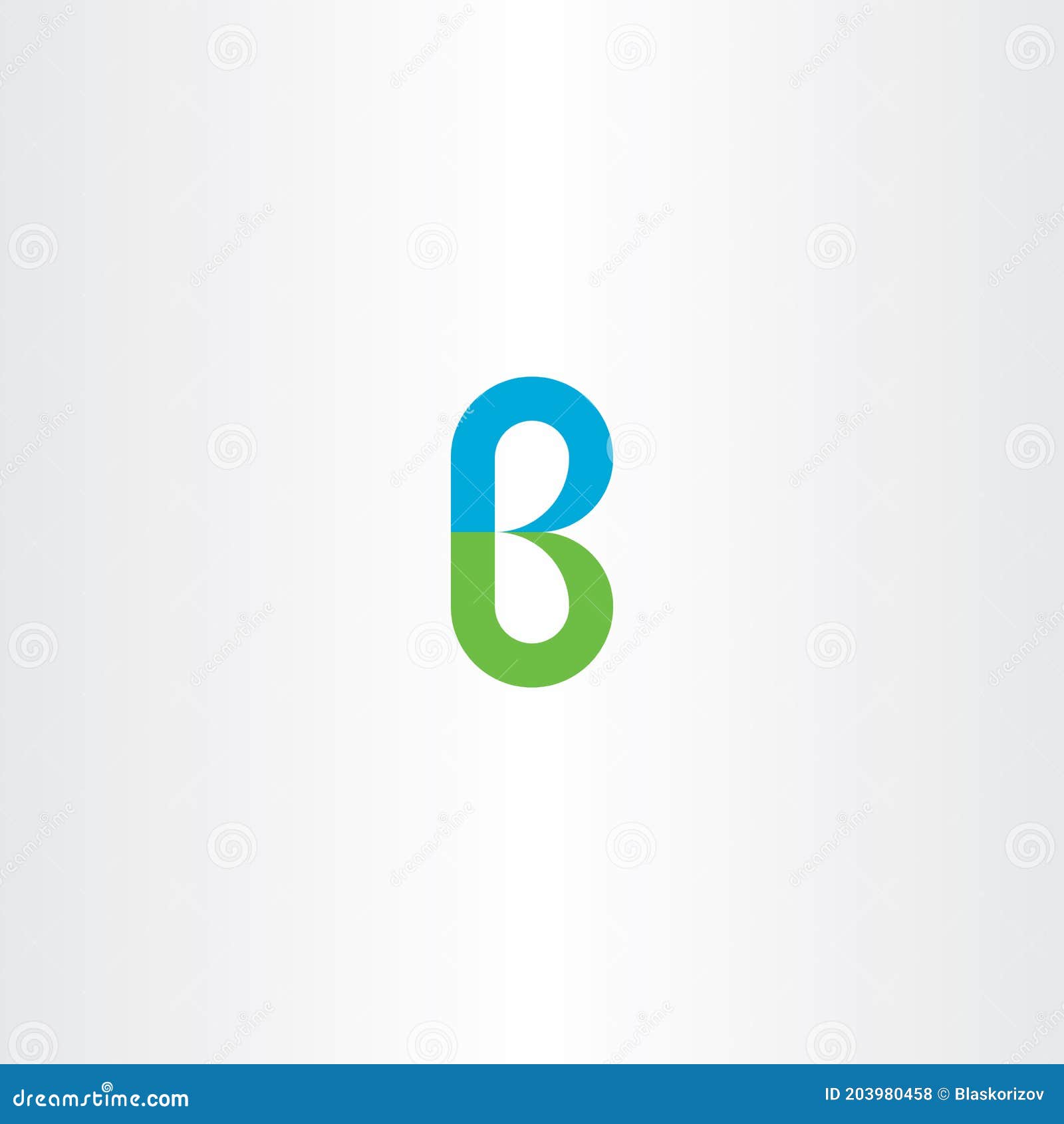 Logotipo Azul Verde B Letra B Icono De Logotipo Ilustración del Vector ...