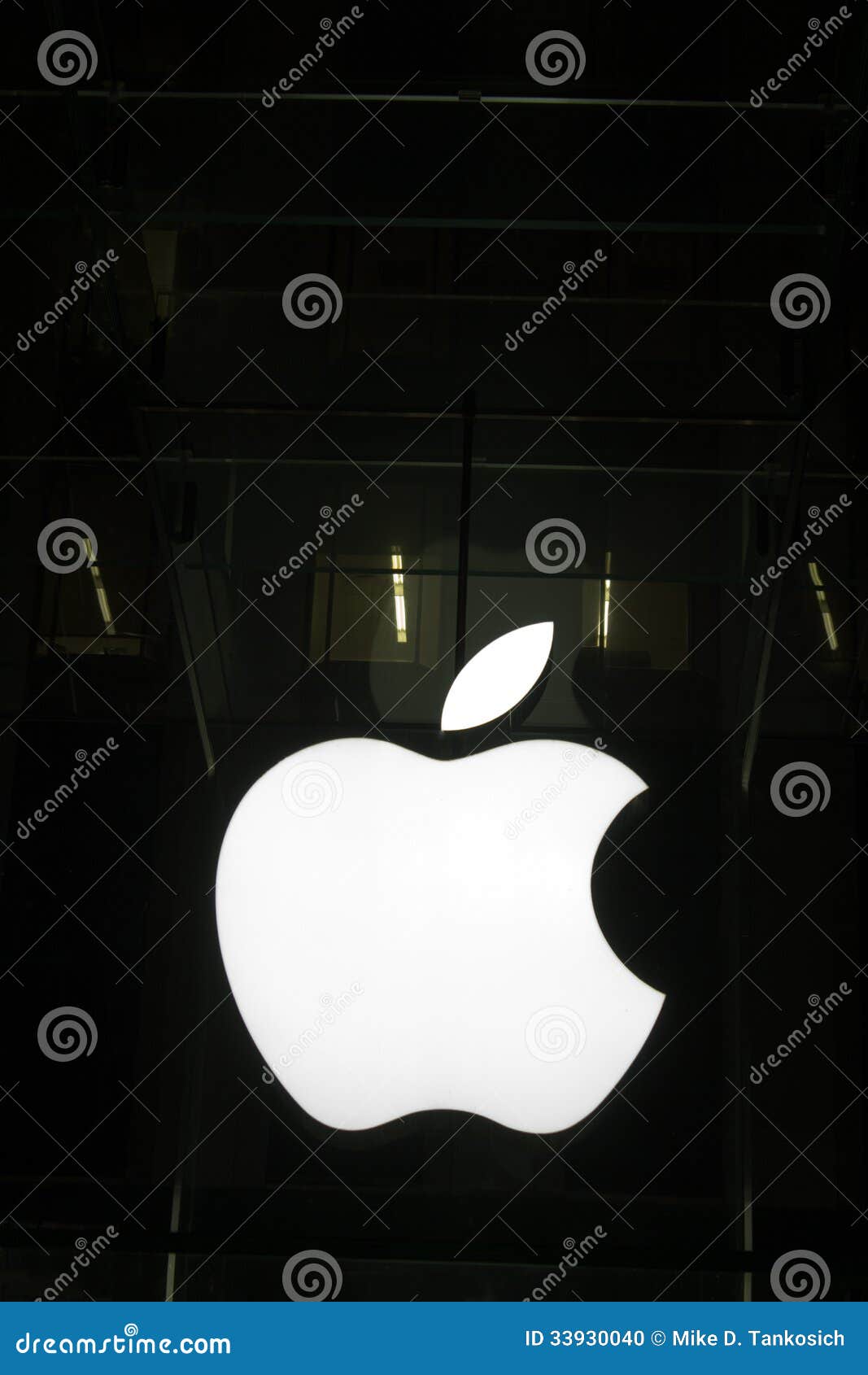 Logotipo blanco de Apple imagen editorial. Imagen de trabajos - 33930040