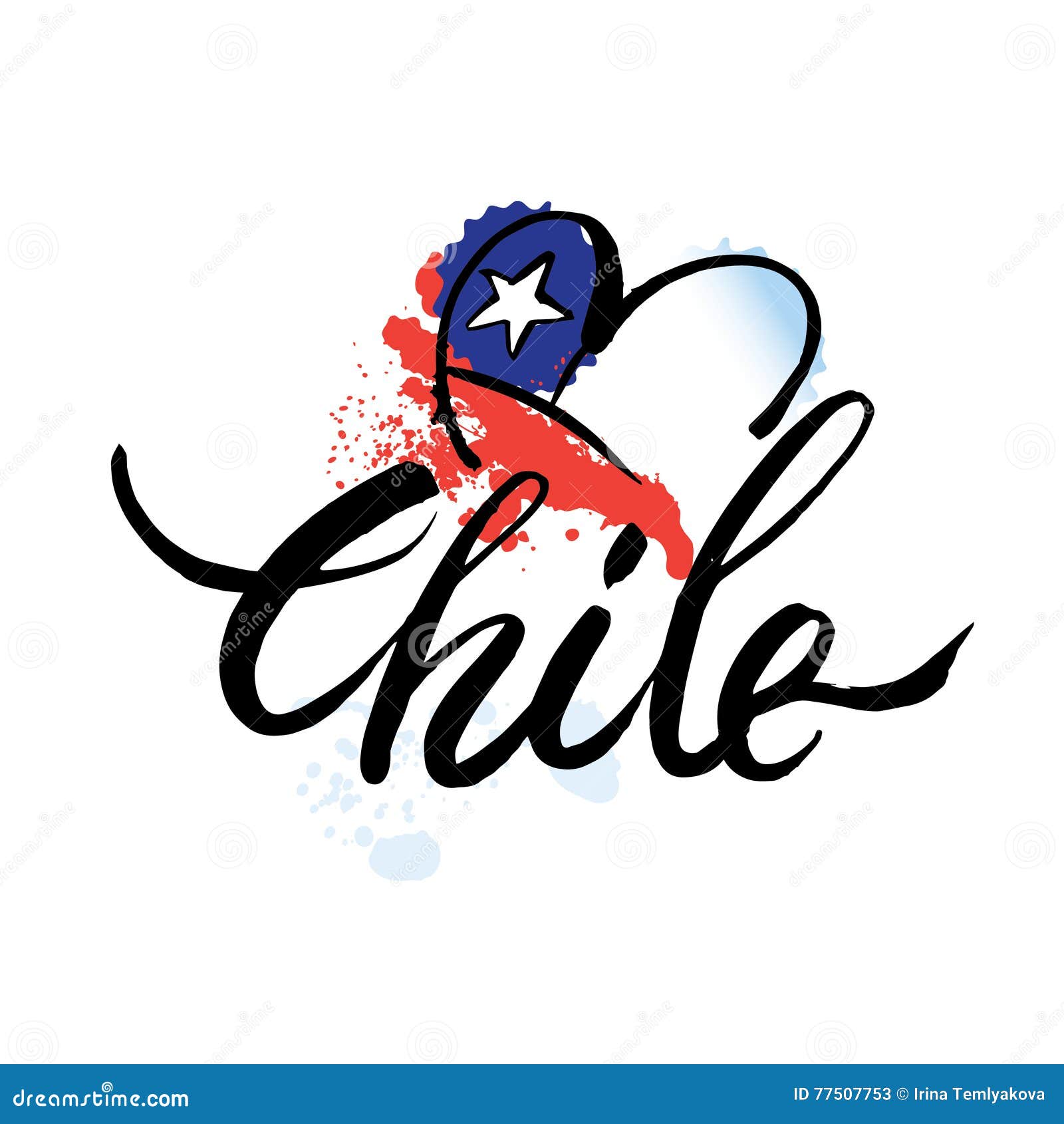 Logotipo Chile del vector, ilustración del vector. Ilustración de extracto - 77507753