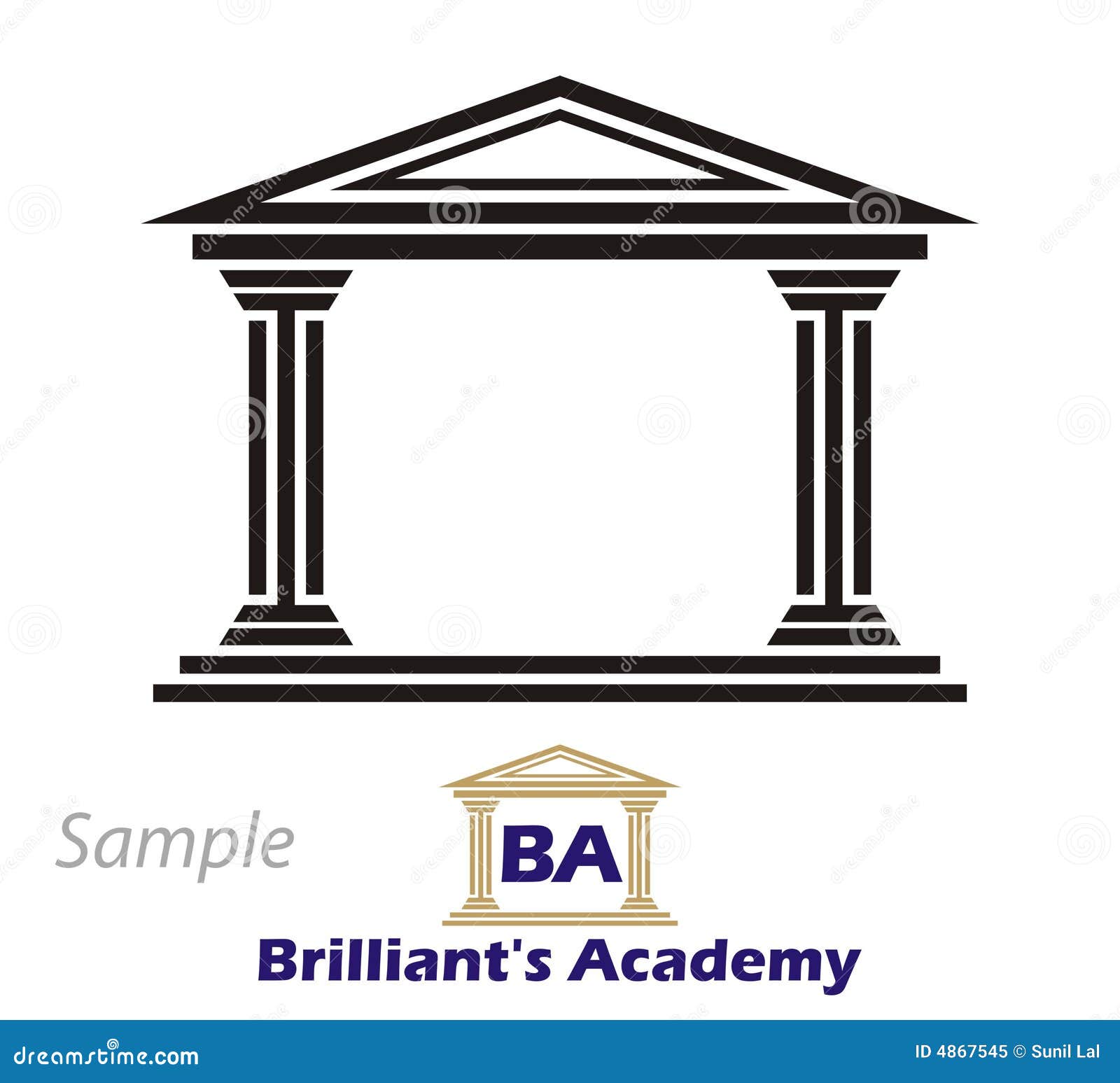 Logotipo - Collegium grego ilustração stock. Ilustração de clube - 4867545