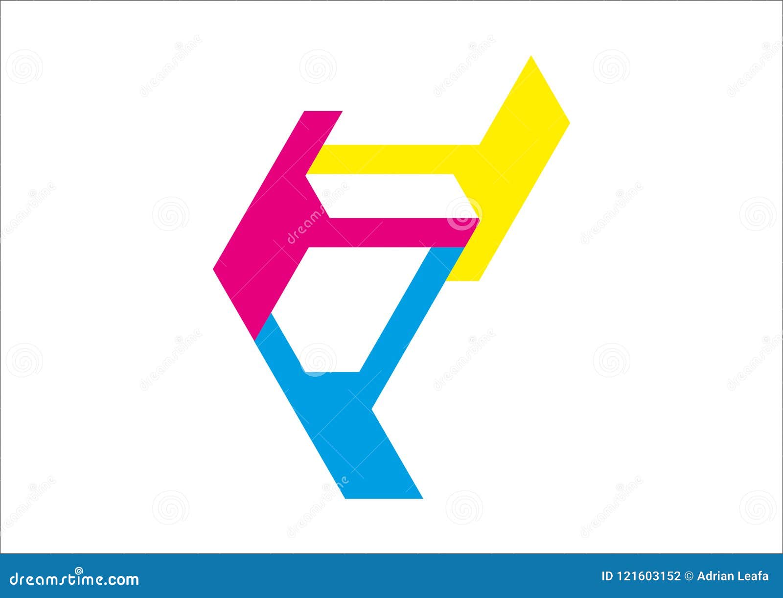 Logotipo coloreado tres ilustración del vector. Ilustración de creativo ...