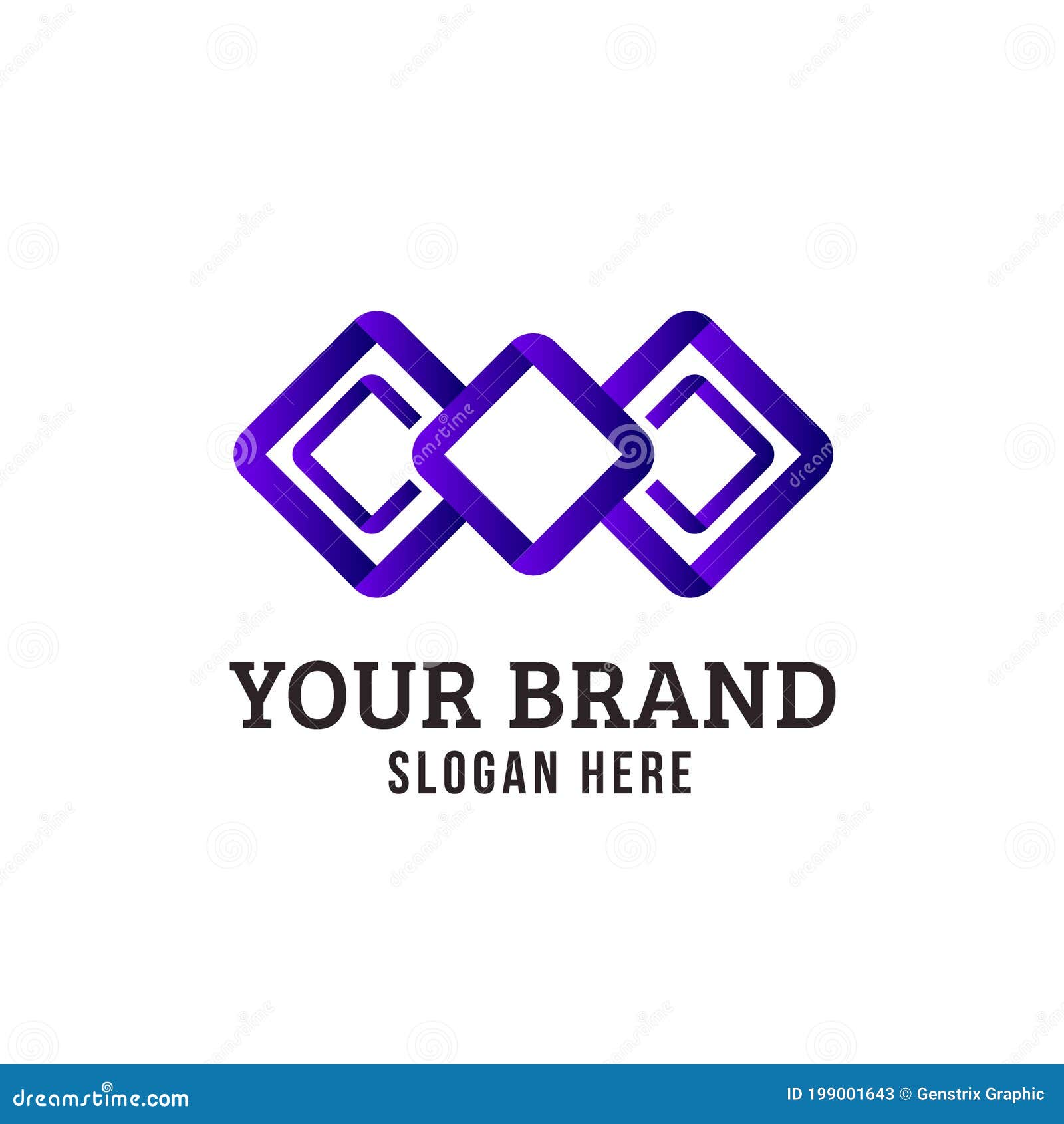 Logotipo Com Gradiente Roxo E Azul Ilustração Stock - Ilustração de ...