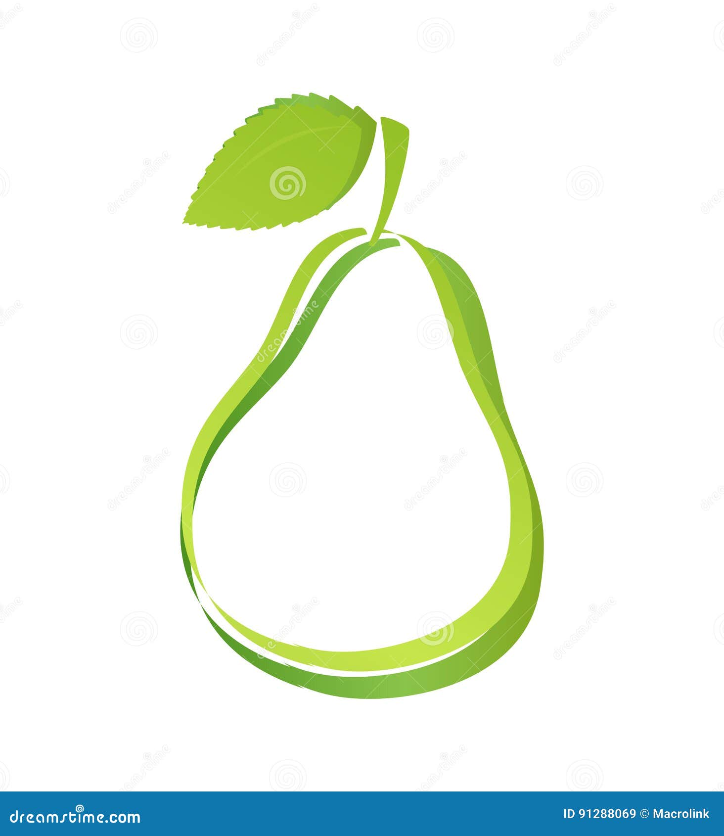 Logotipo Con La Silueta De La Pera Ilustración del Vector - Ilustración ...