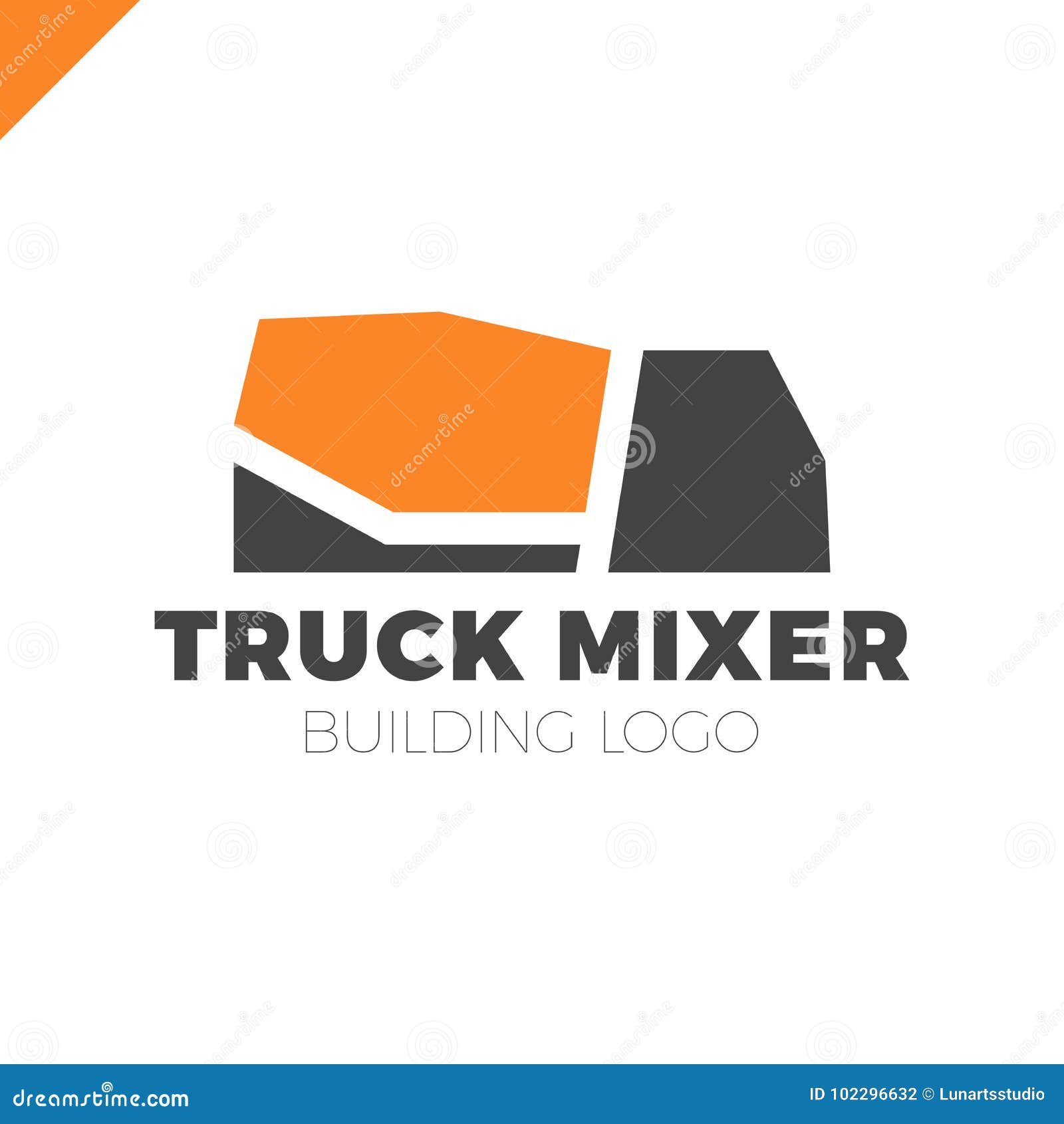 Logotipo Concreto Del Mezclador Del Camión De La Compañía Del Edificio ...
