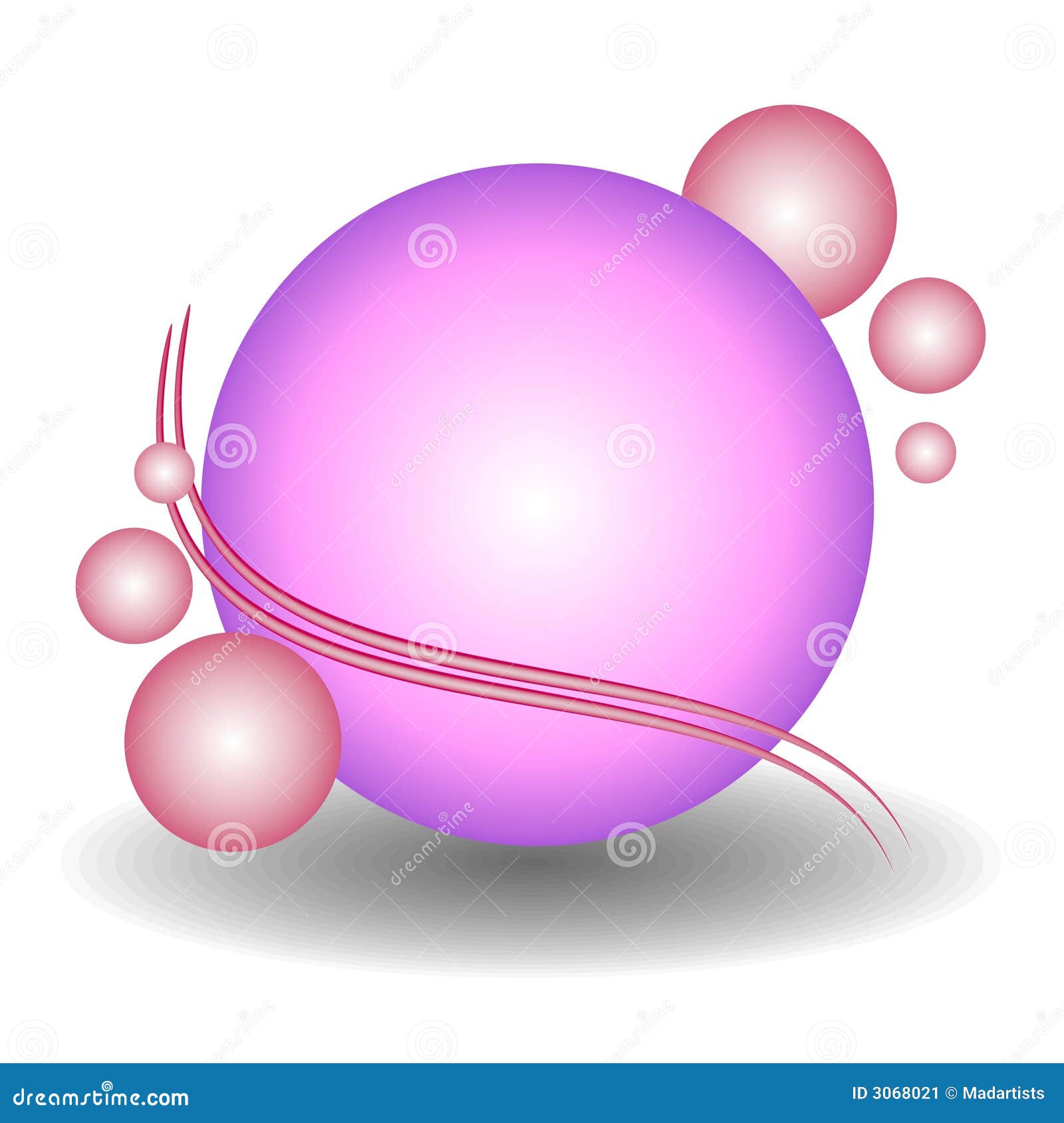 Logotipo Cor-de-rosa Do Web Site Das Esferas Ilustração Stock ...