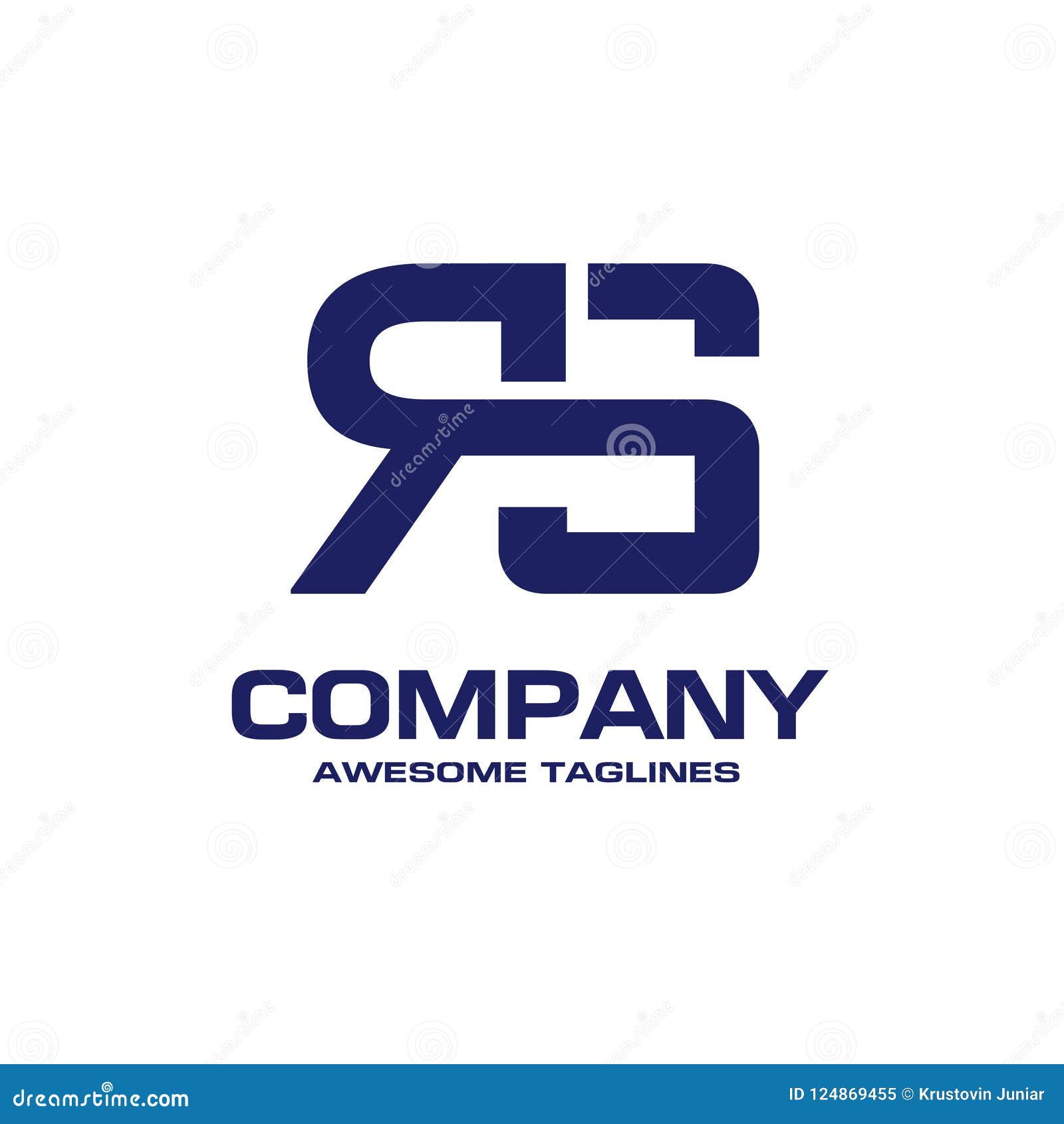 Logotipo Creativo De La Letra Inicial RS Ilustración del Vector ...