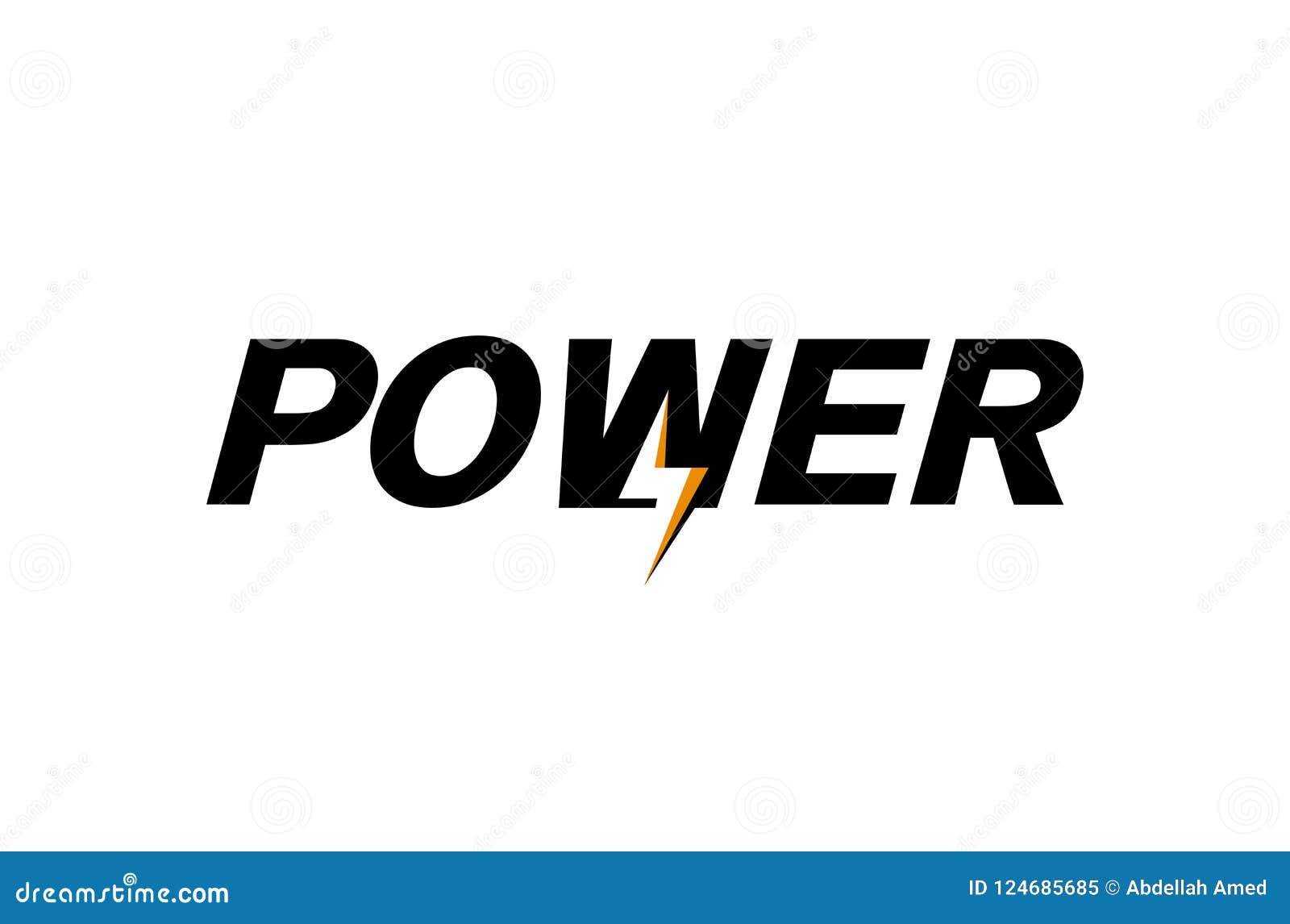 Logotipo Creativo Del Símbolo Del Texto Del Poder De La Letra ...