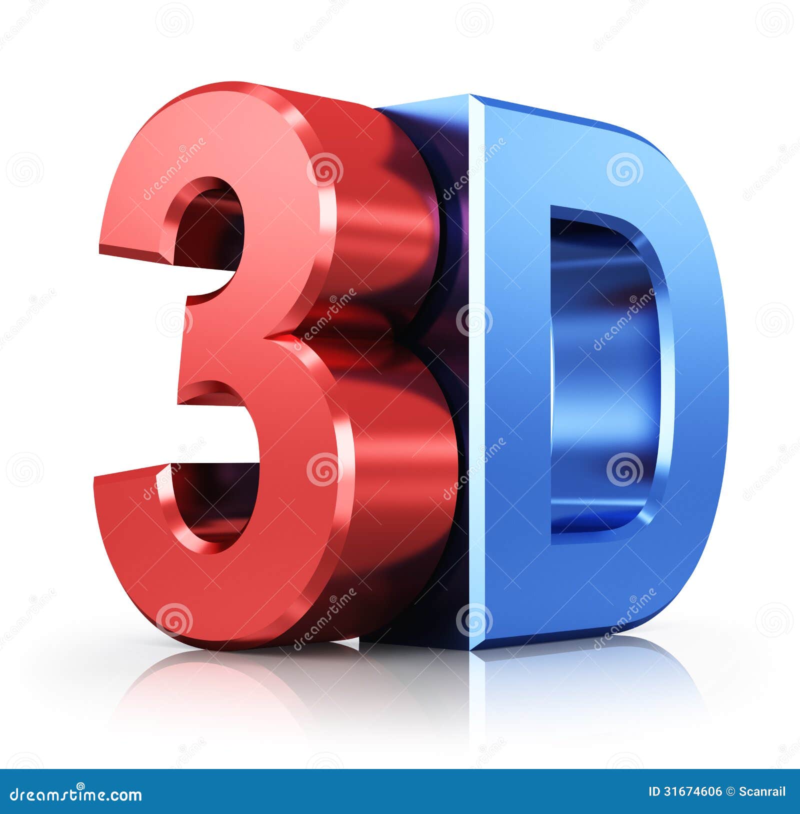 Logotipo 3D stock de ilustración. Ilustración de blanco - 31674606