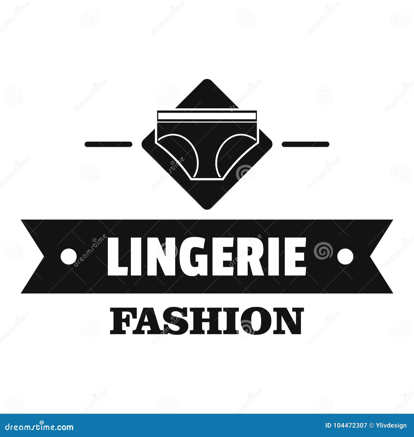 Logotipo Da Beleza Da Roupa Interior, Estilo Preto Simples Ilustração ...