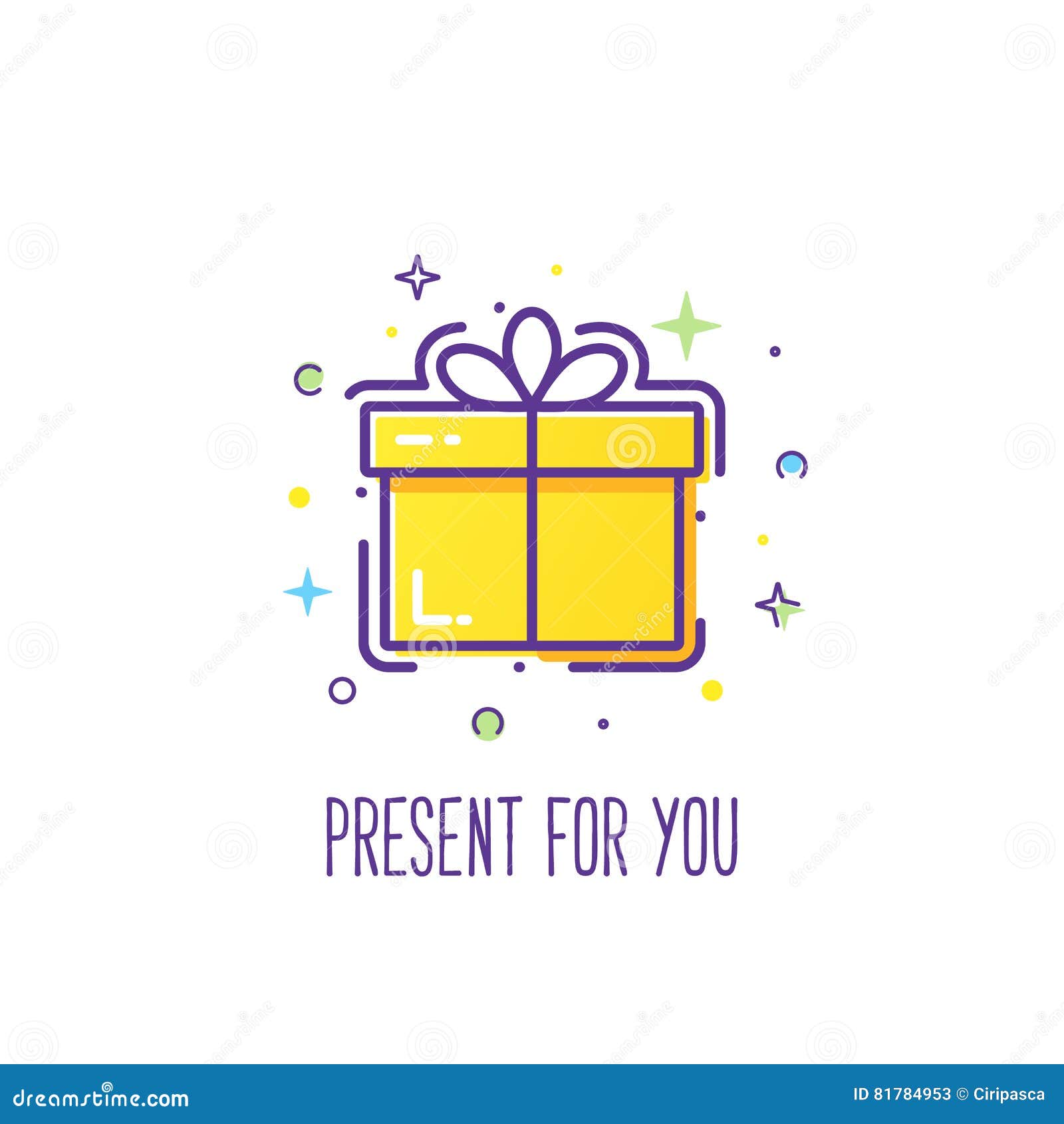 Logotipo Da Caixa De Presente Ilustração do Vetor - Ilustração de ...