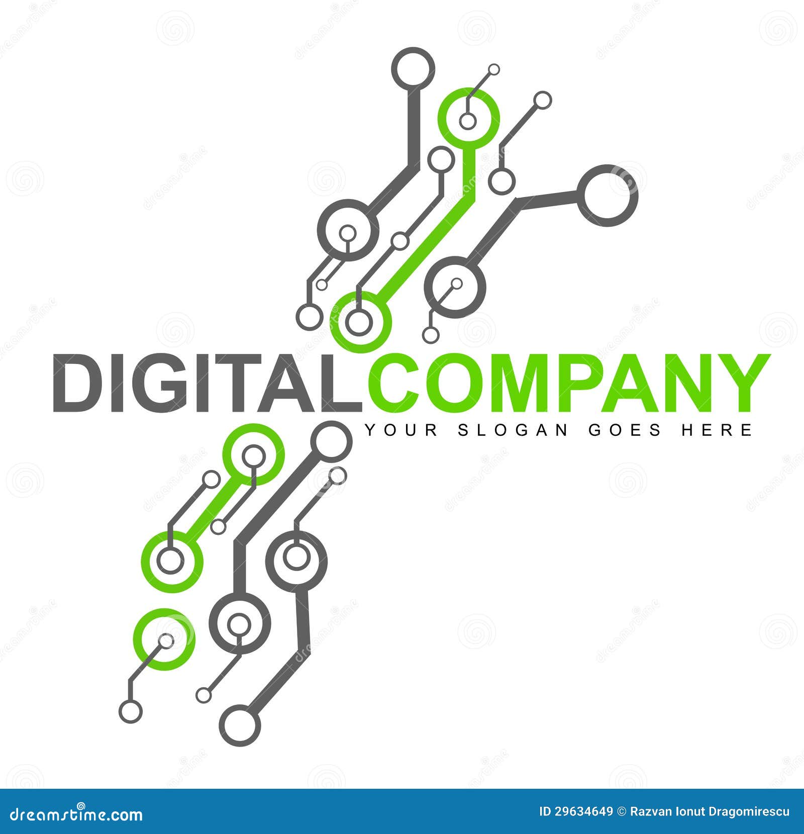 Logotipo Da Eletrônica De Digitas Ilustração Stock - Ilustração de ...