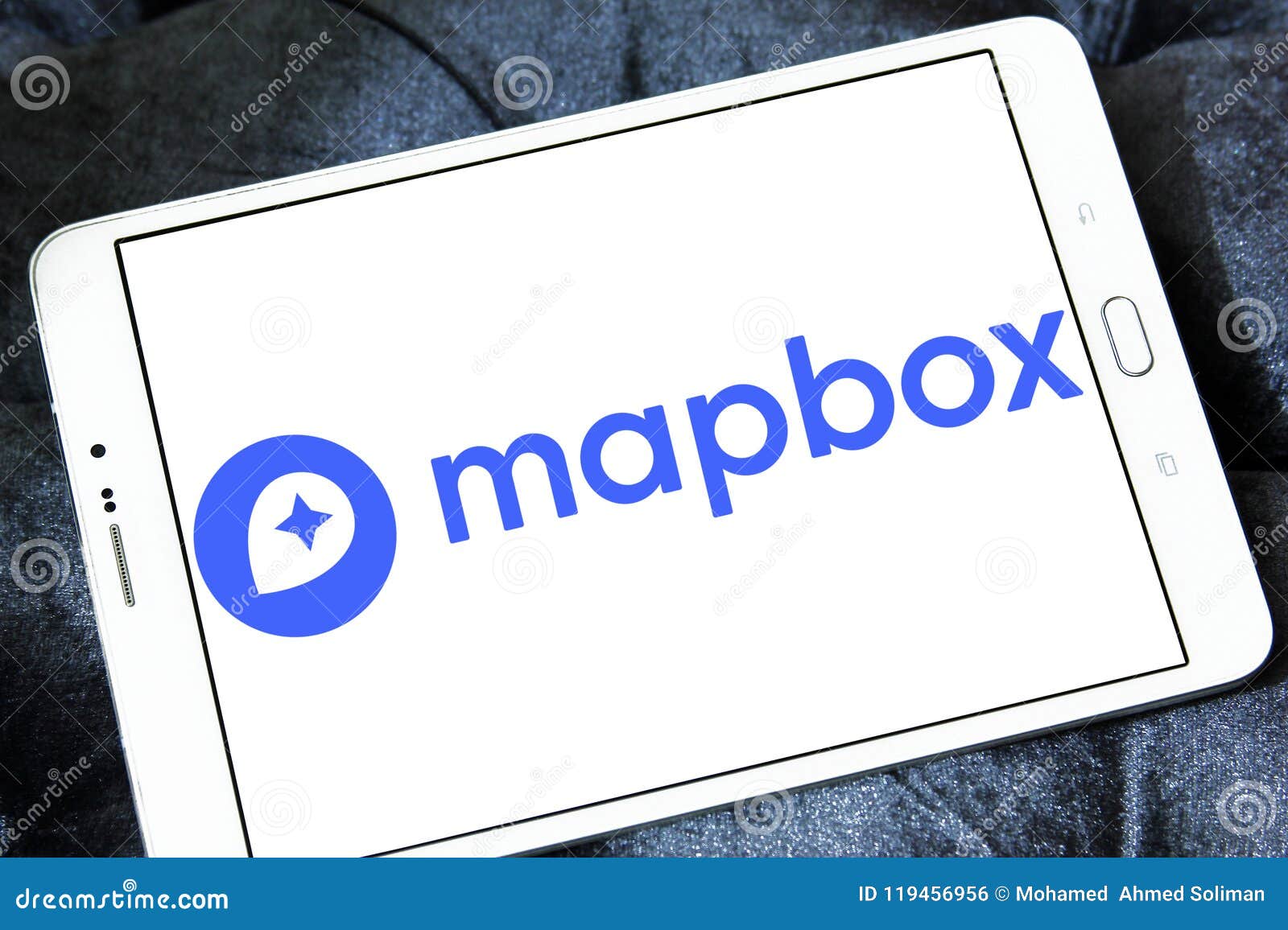 Logotipo Da Empresa Dos Mapas Em Linha De Mapbox Foto Editorial ...