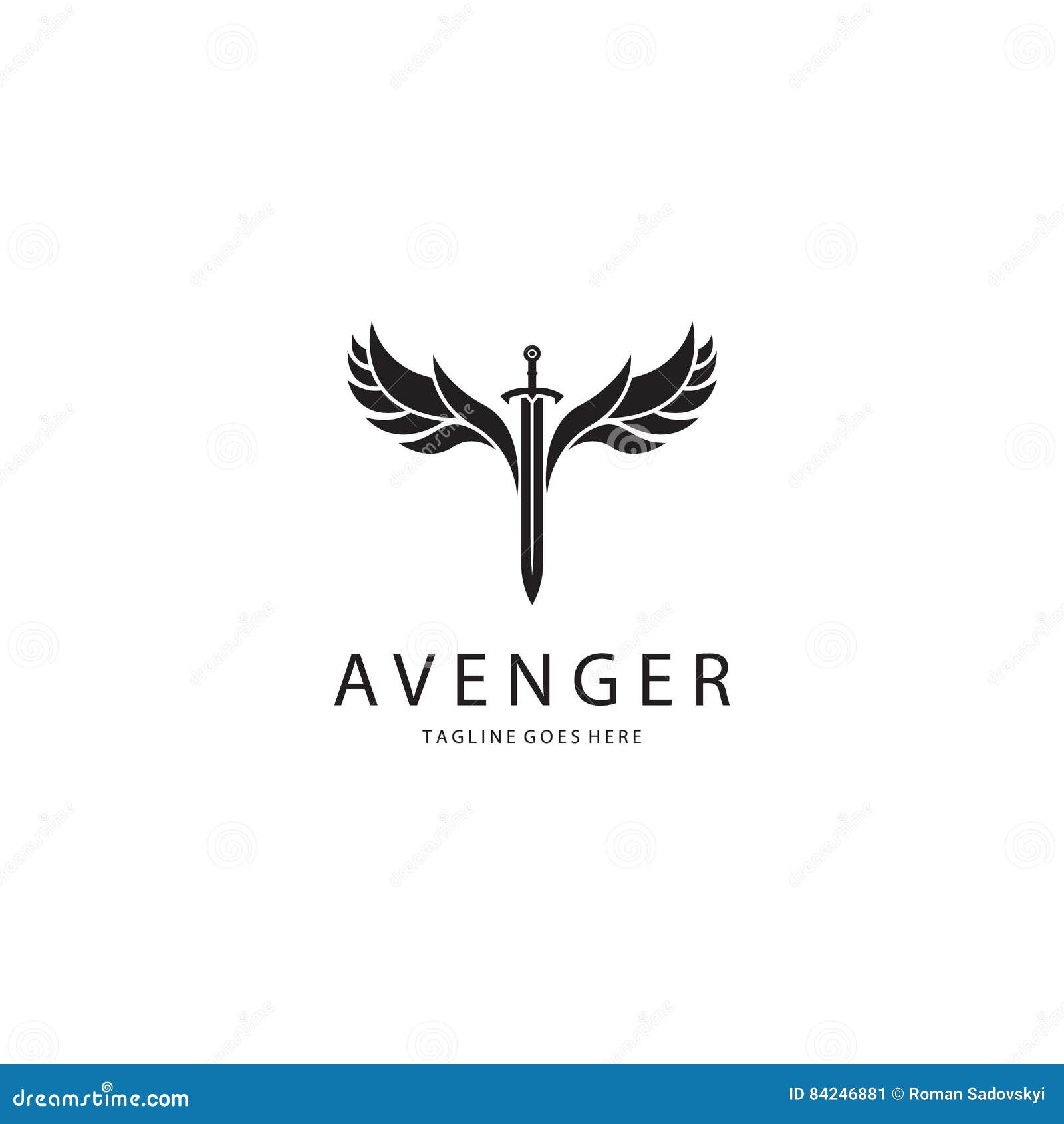 Logotipo da espada ilustração do vetor. Ilustração de ouro - 84246881