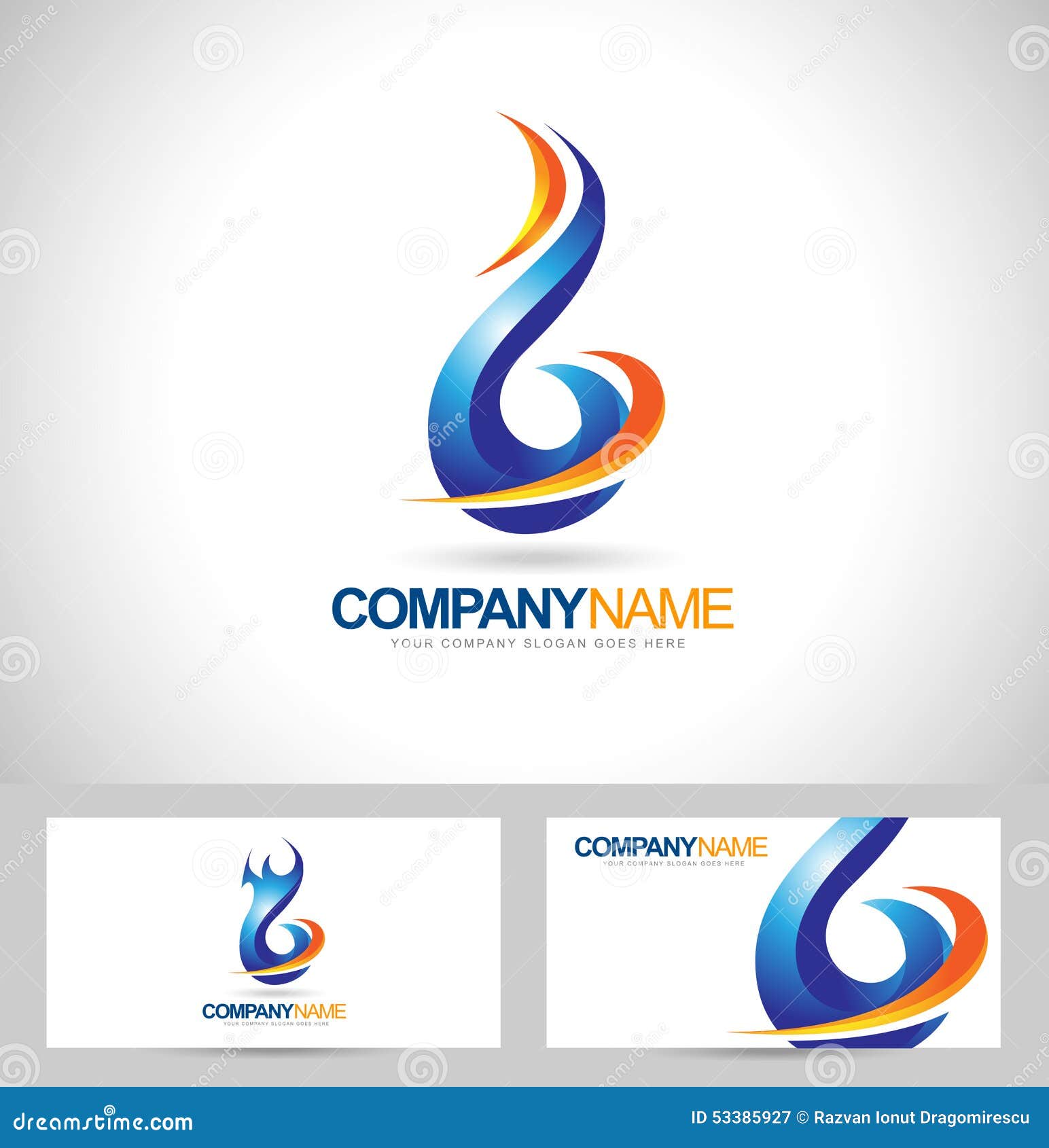 Logotipo da flama azul ilustração do vetor. Ilustração de projeto ...