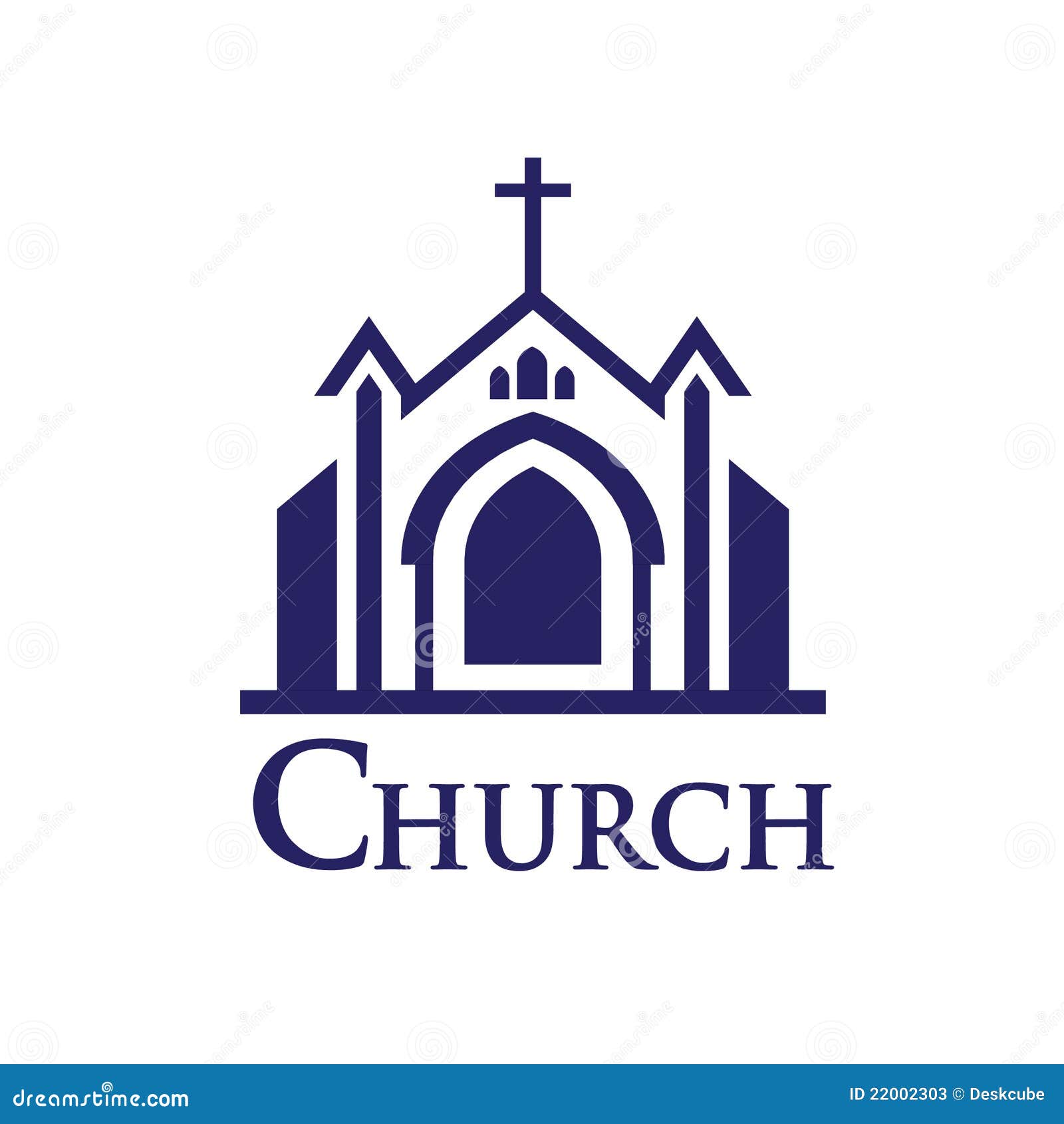 Logotipo da igreja ilustração do vetor. Ilustração de ângulo - 22002303