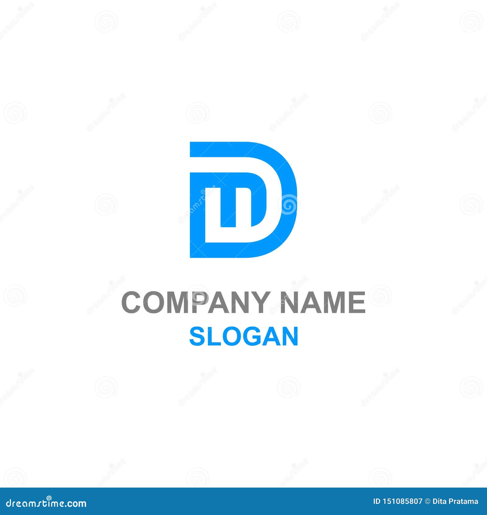 Logotipo Da Inicial Da Letra Do DM Ilustração Stock - Ilustração de ...