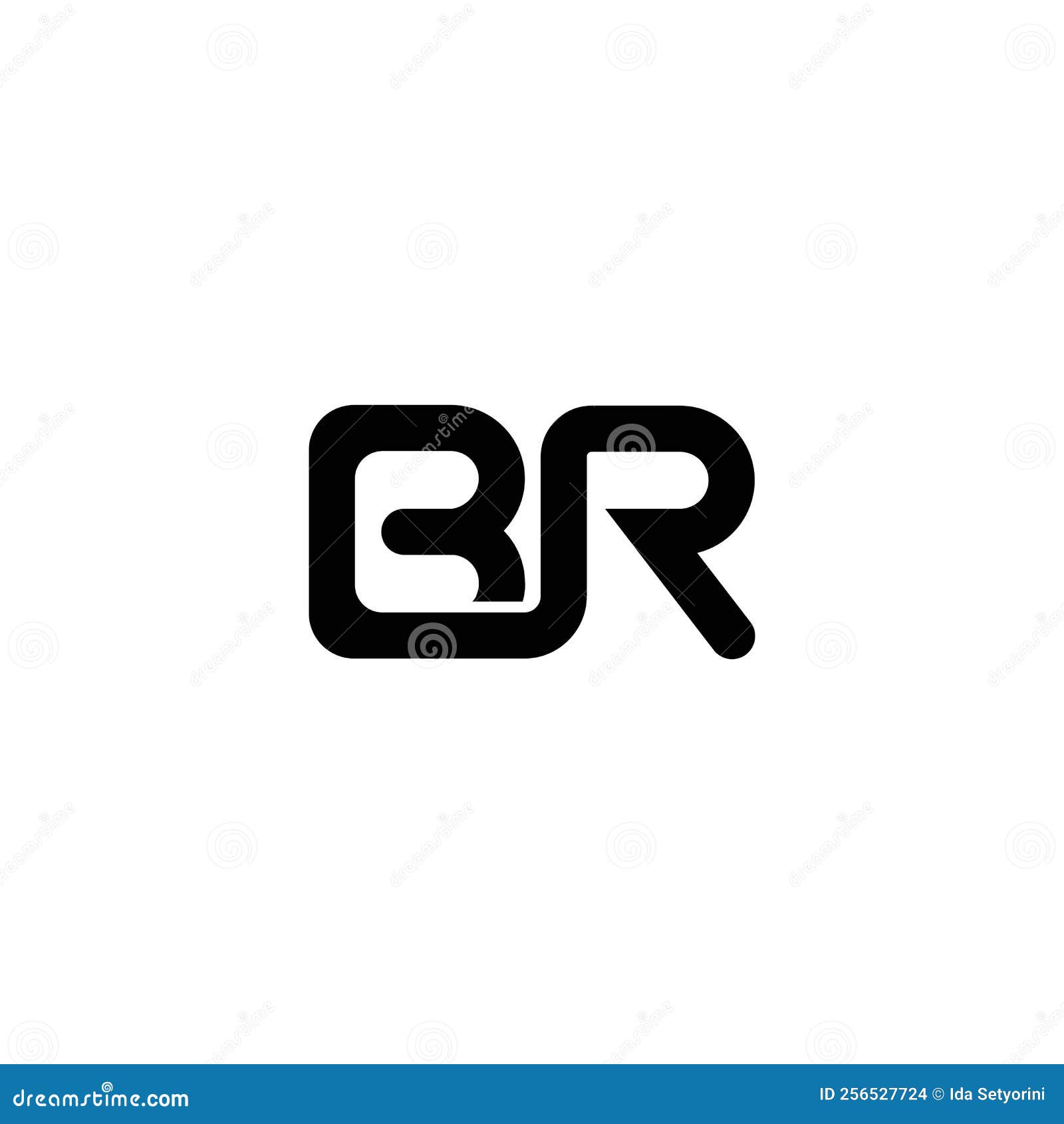 Logotipo da letra br ilustração stock. Ilustração de tipografia - 256527724