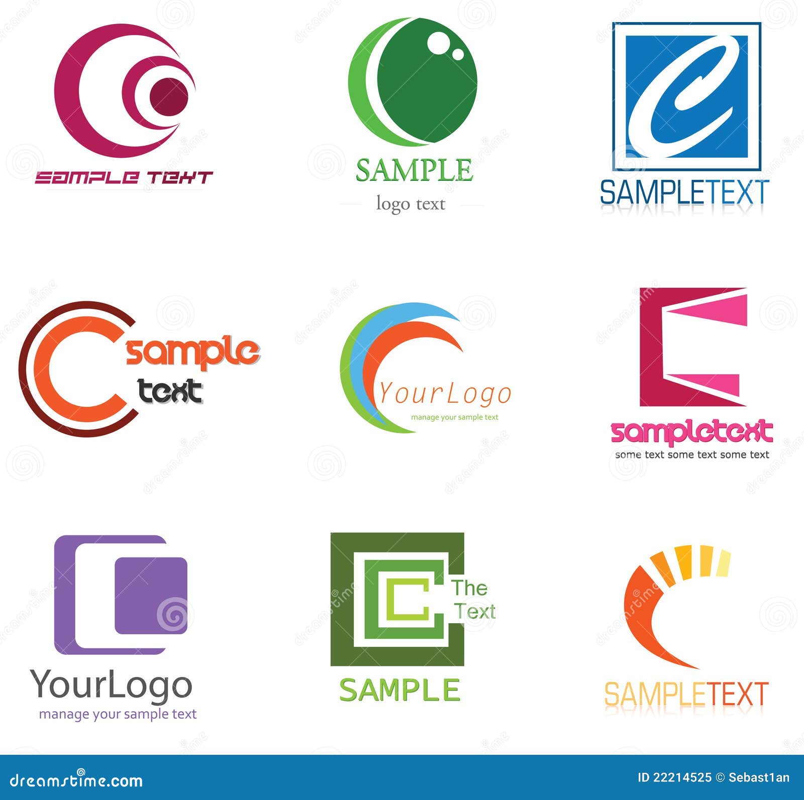 Logotipo da letra C ilustração do vetor. Ilustração de identidade ...