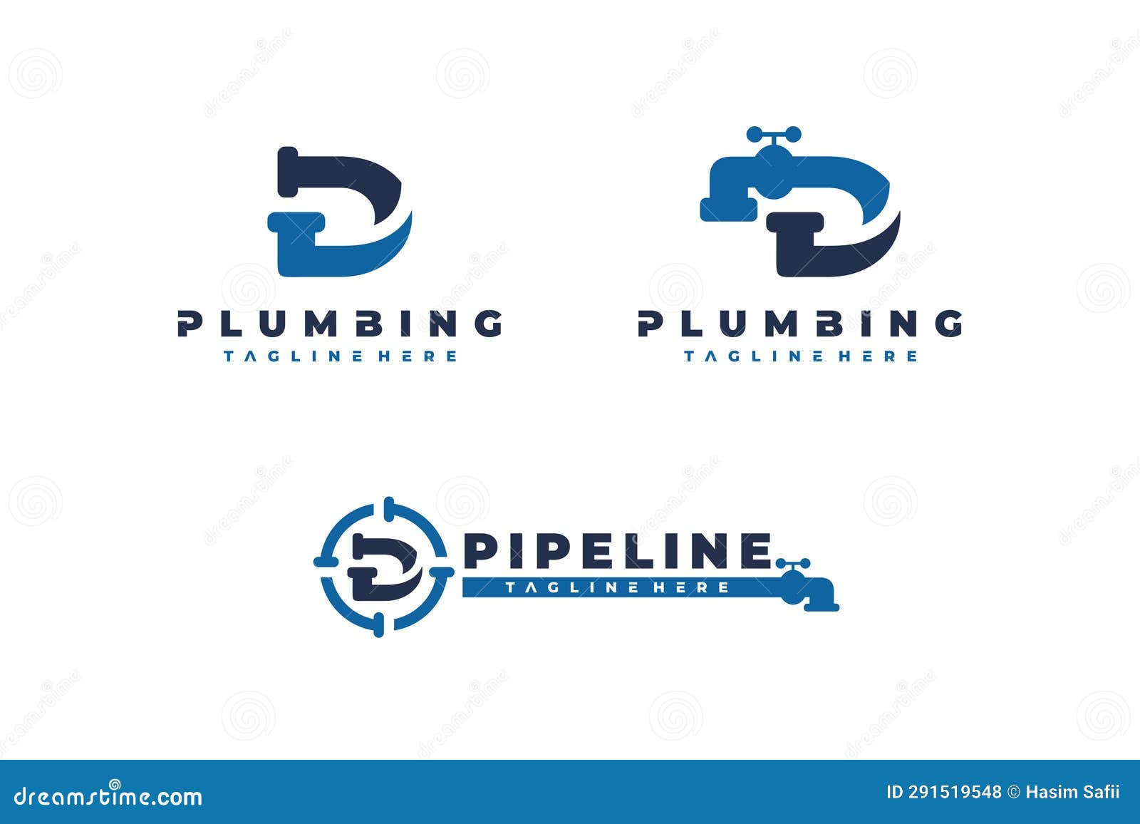 Logotipo da letra d pipe ilustração do vetor. Ilustração de tecnologia ...