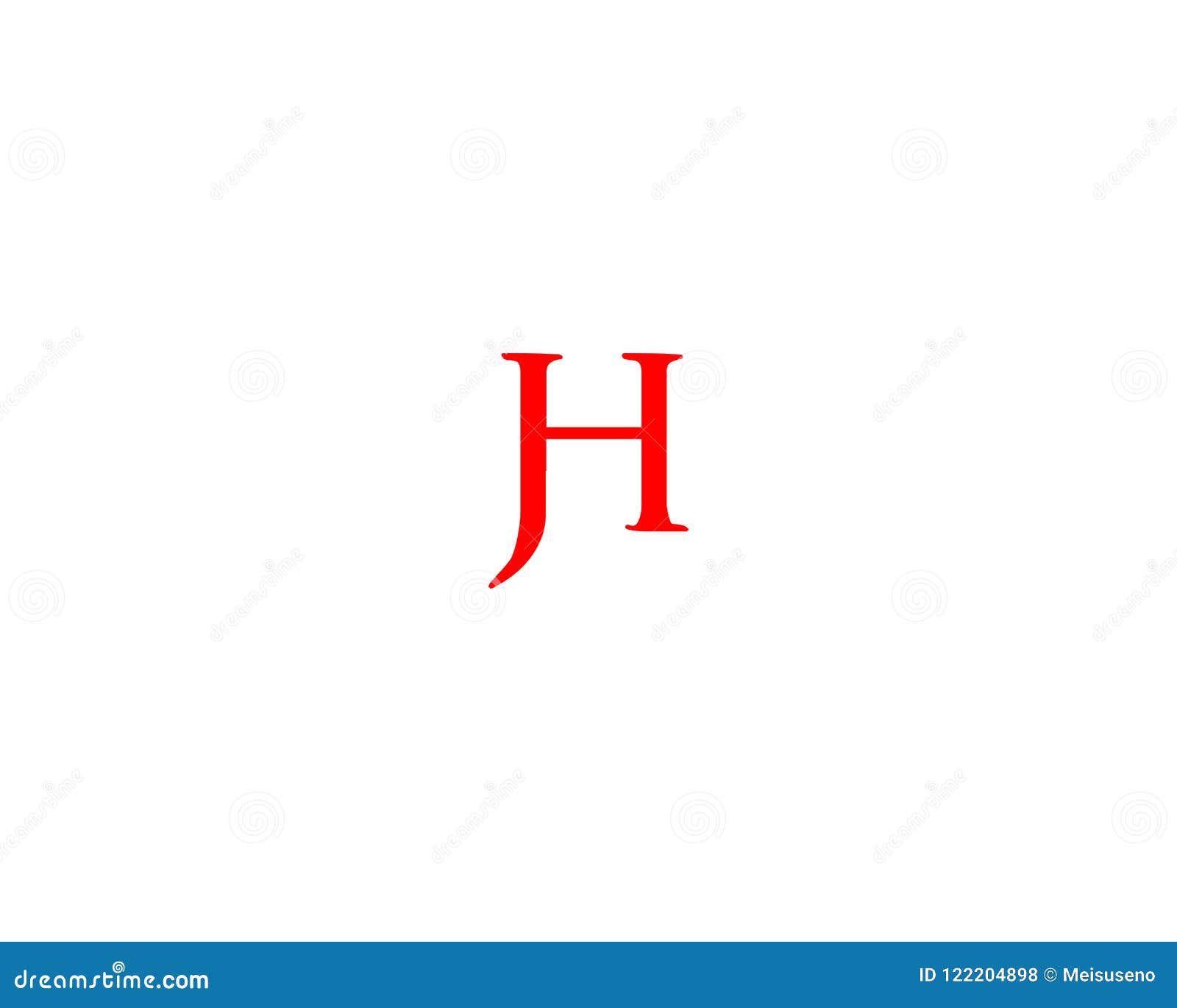 Logotipo da letra de Jh ilustração do vetor. Ilustração de real - 122204898