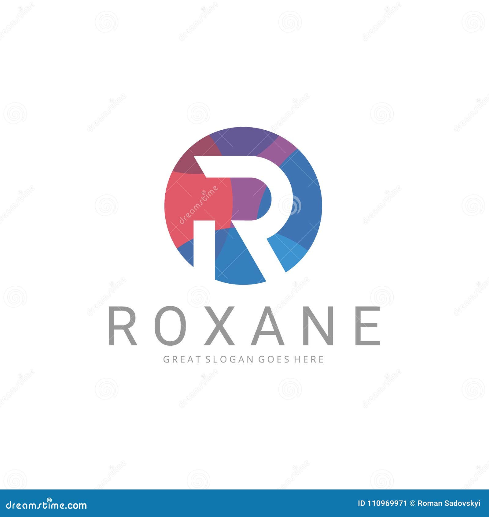 Logotipo Da Letra De R Letra Colorido Logo Design De R Ilustração do ...