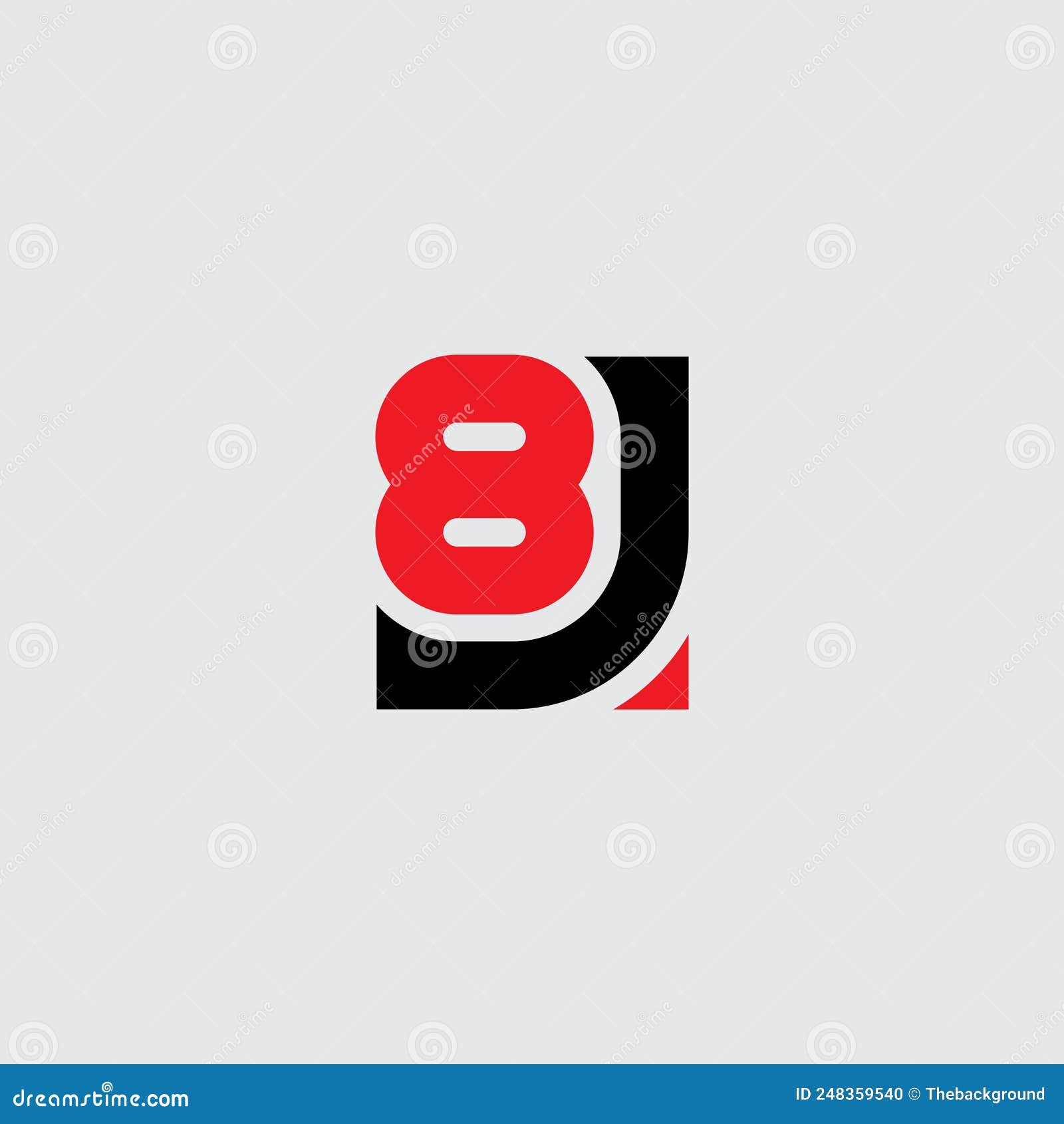 Logotipo Da Letra J E Do Número 8. Logotipo J8 Ou 8j. Elemento Ou ícone ...