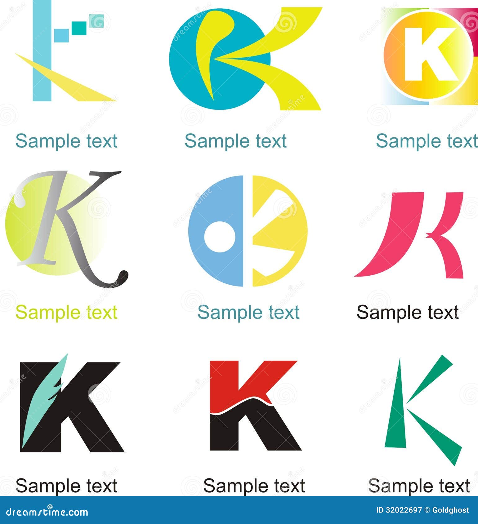 Logotipo da letra K ilustração do vetor. Ilustração de alfabeto - 32022697