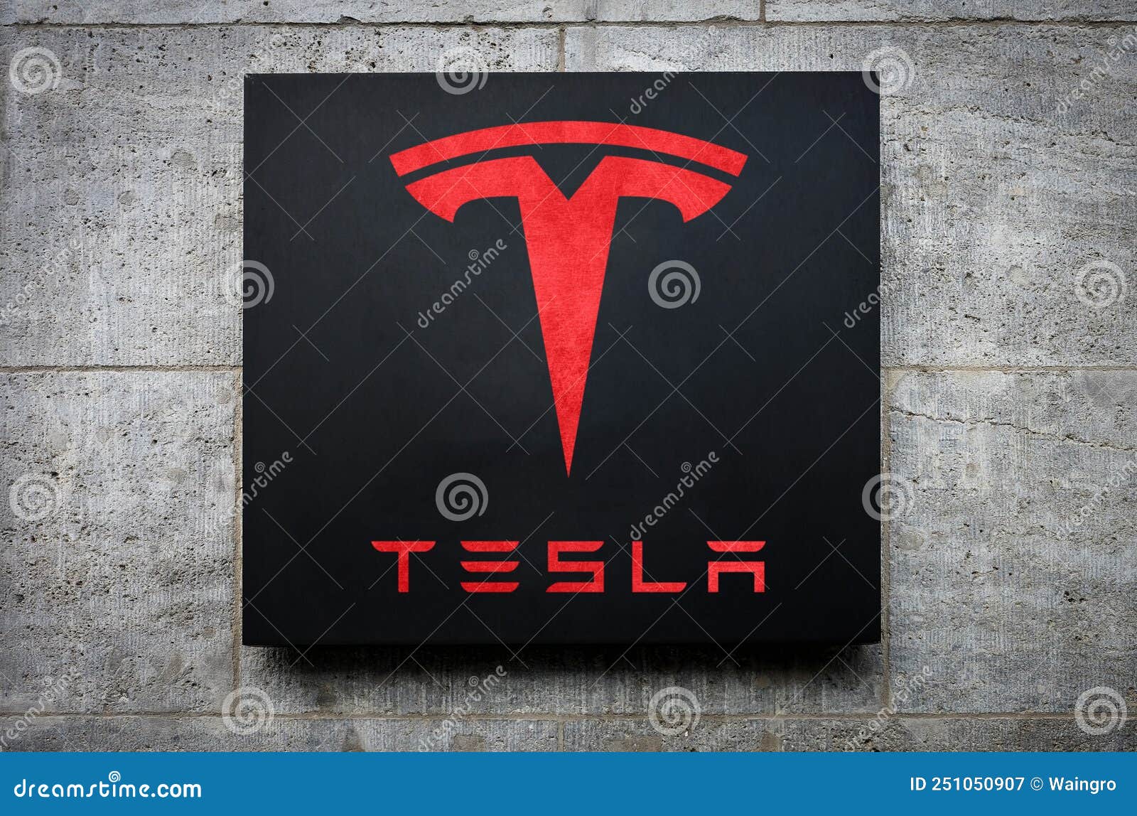 Logotipo da loja tesla fotografia editorial. Imagem de logotipo - 251050907