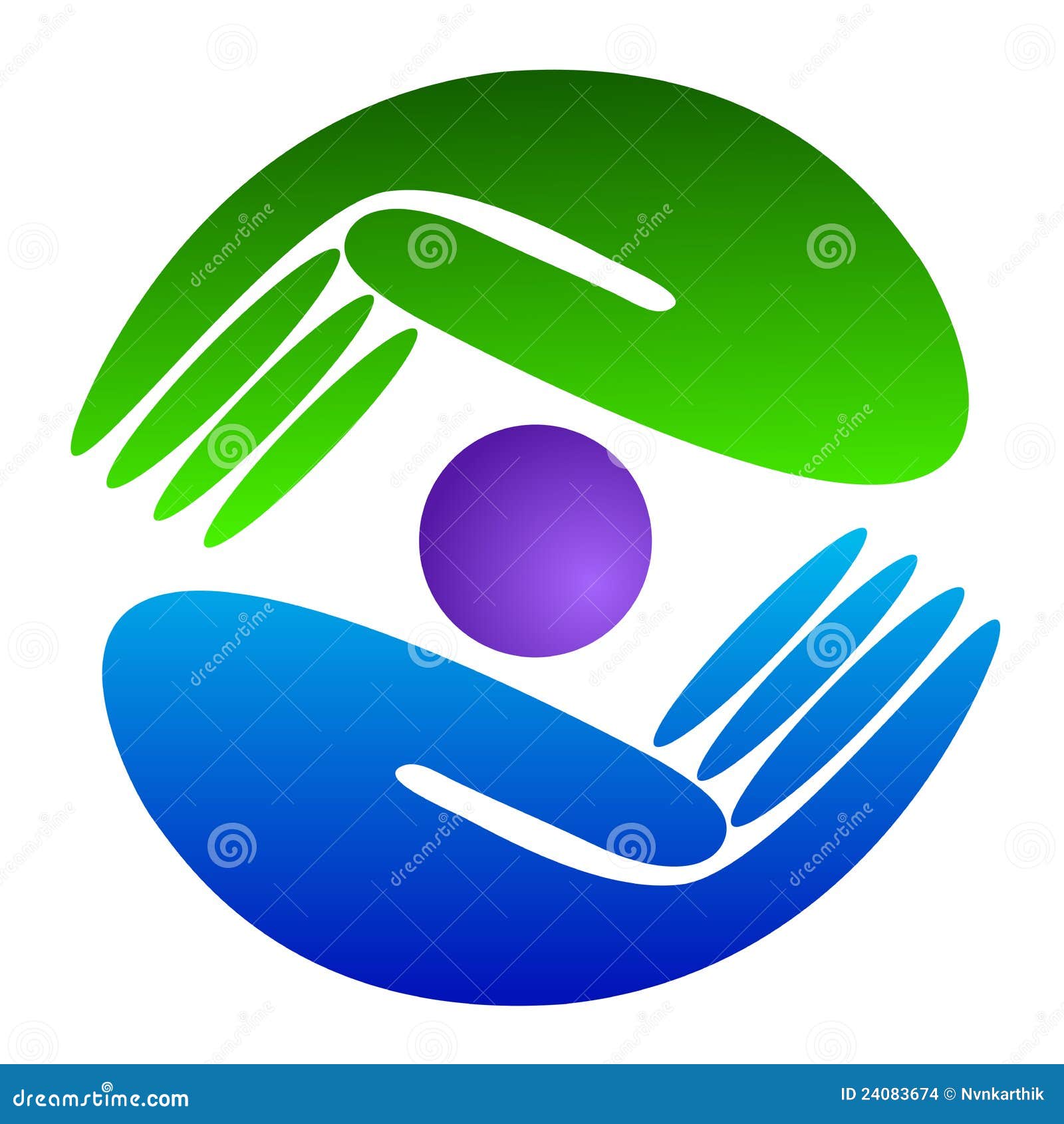 Logotipo da mão ilustração do vetor. Ilustração de prendedor - 24083674