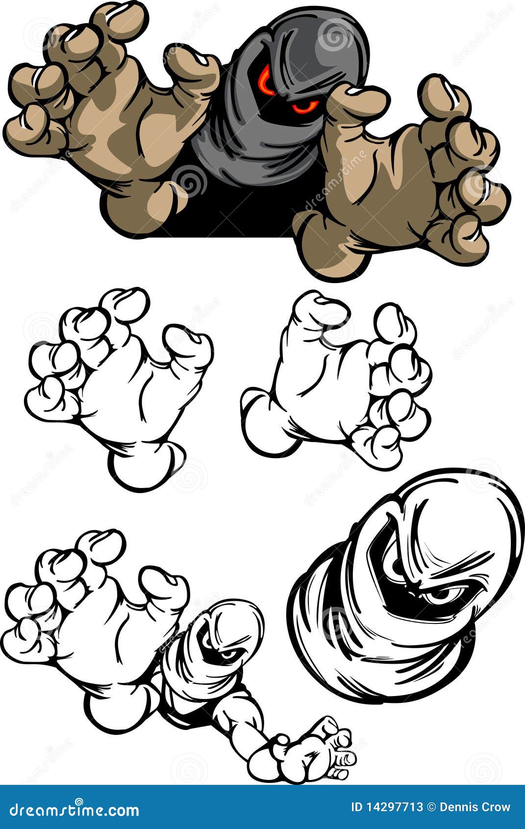 Logotipo Da Mascote Do Bandido Ilustração do Vetor - Ilustração de ...