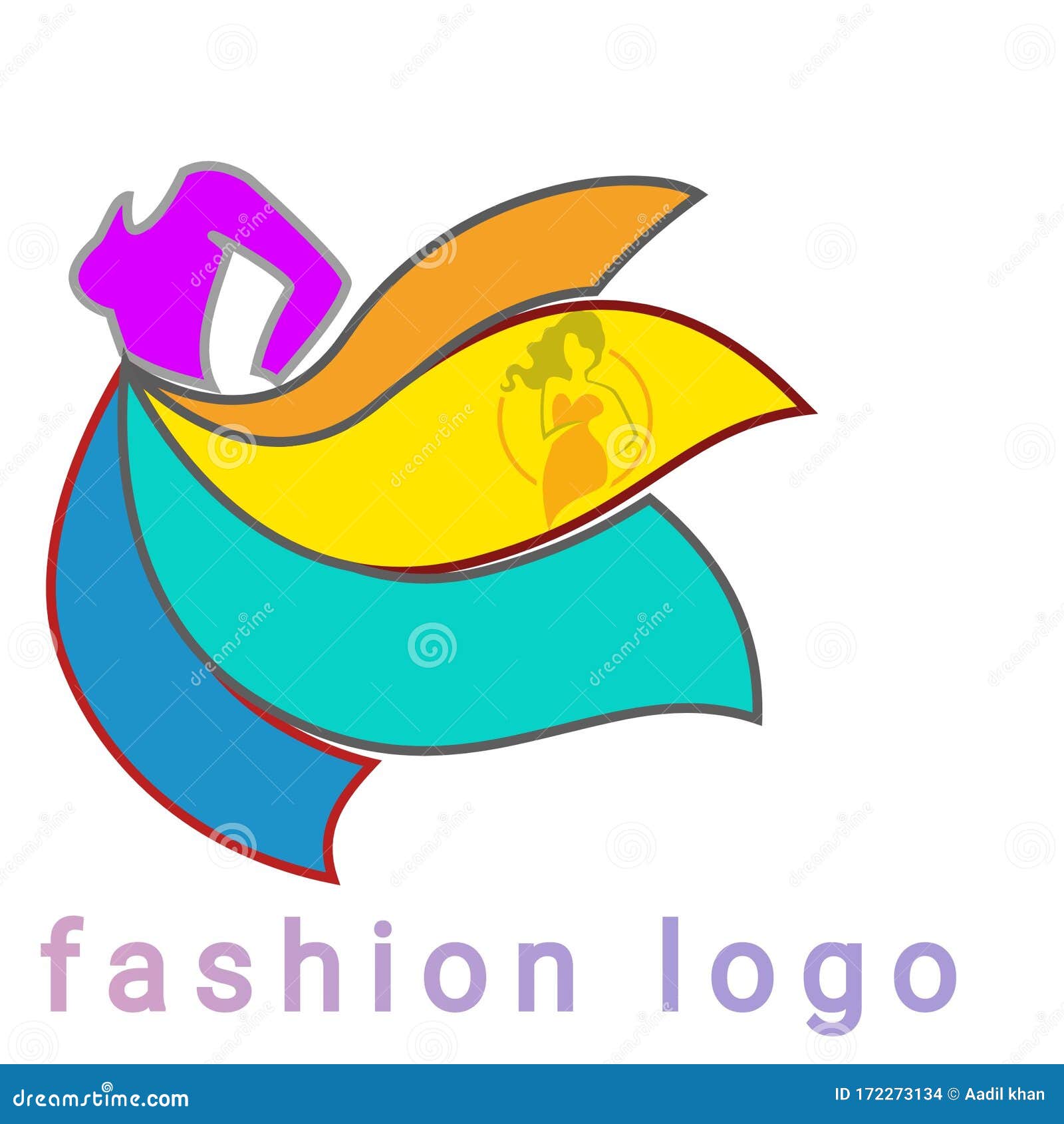 Logotipo Da Moda Com Fundo Branco Ilustração Stock - Ilustração de ...