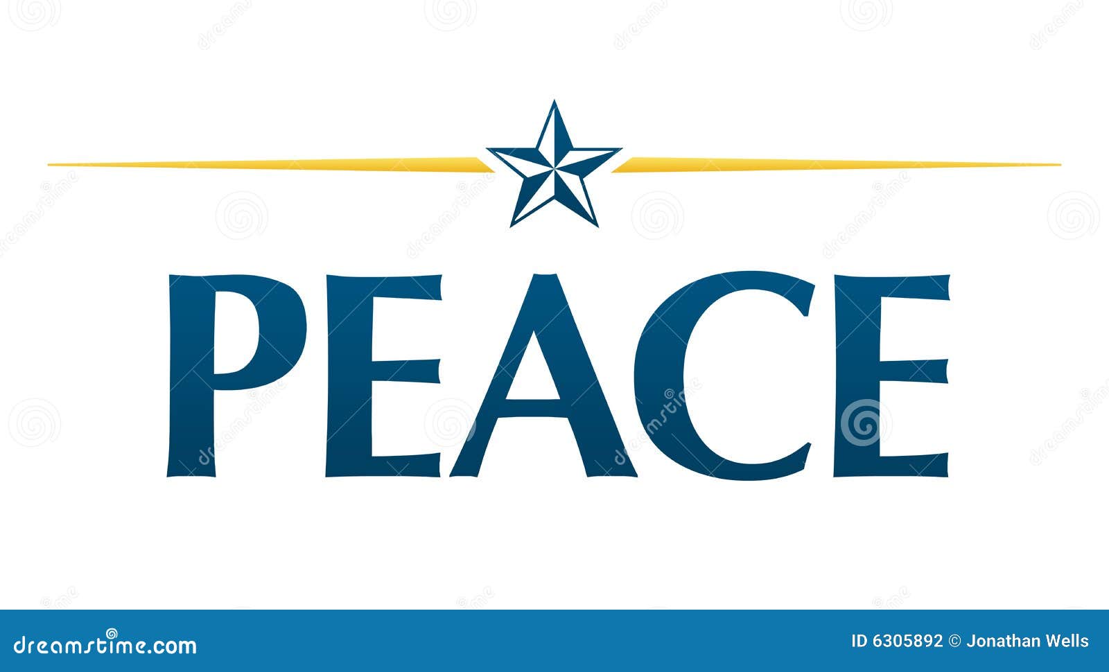 Logotipo da paz ilustração stock. Ilustração de unidade - 6305892
