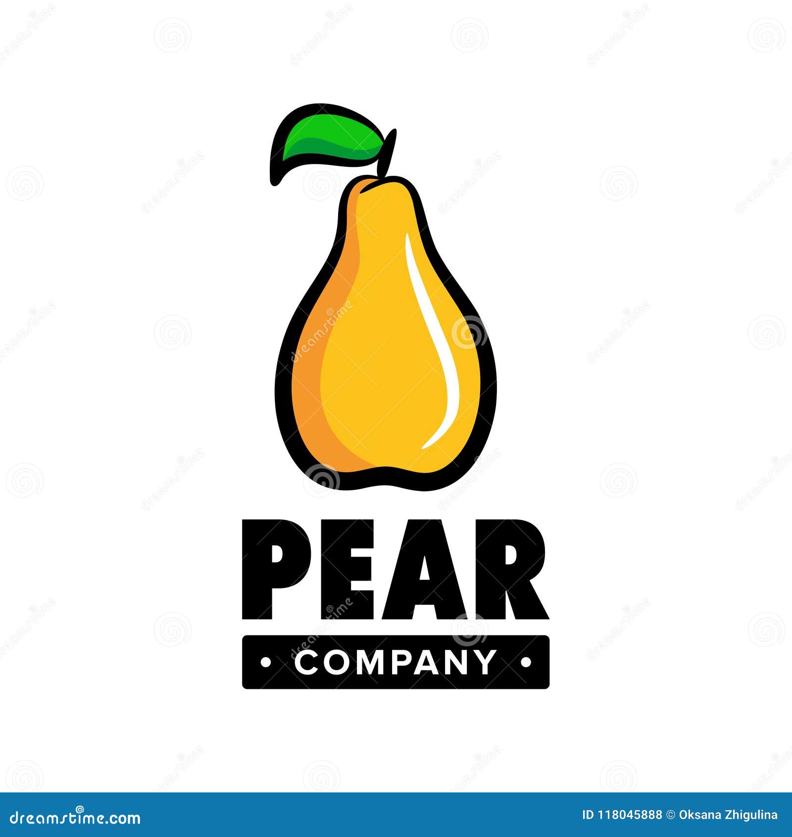 Logotipo da pera ilustração stock. Ilustração de orgânico - 118045888