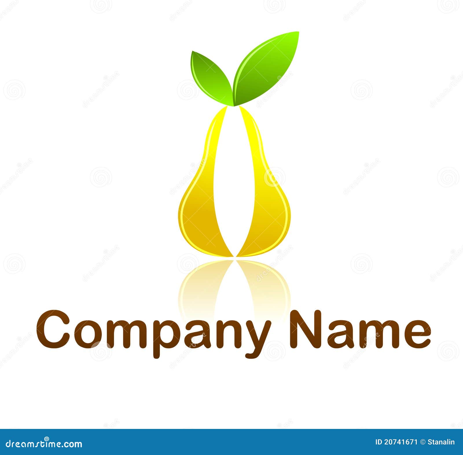 Logotipo da pera ilustração do vetor. Ilustração de colorido - 20741671