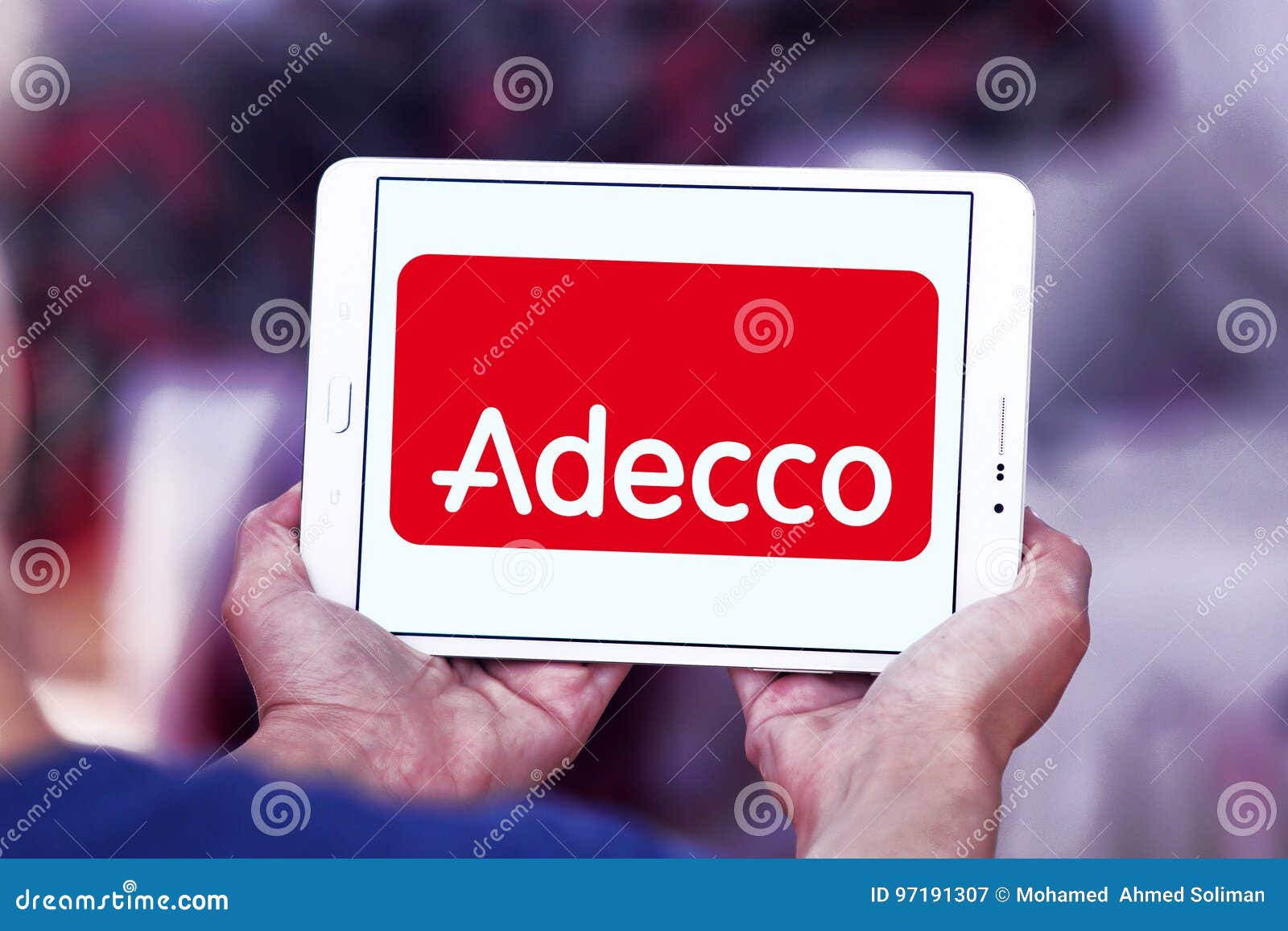 Logotipo de Adecco fotografía editorial. Imagen de marca - 97191307