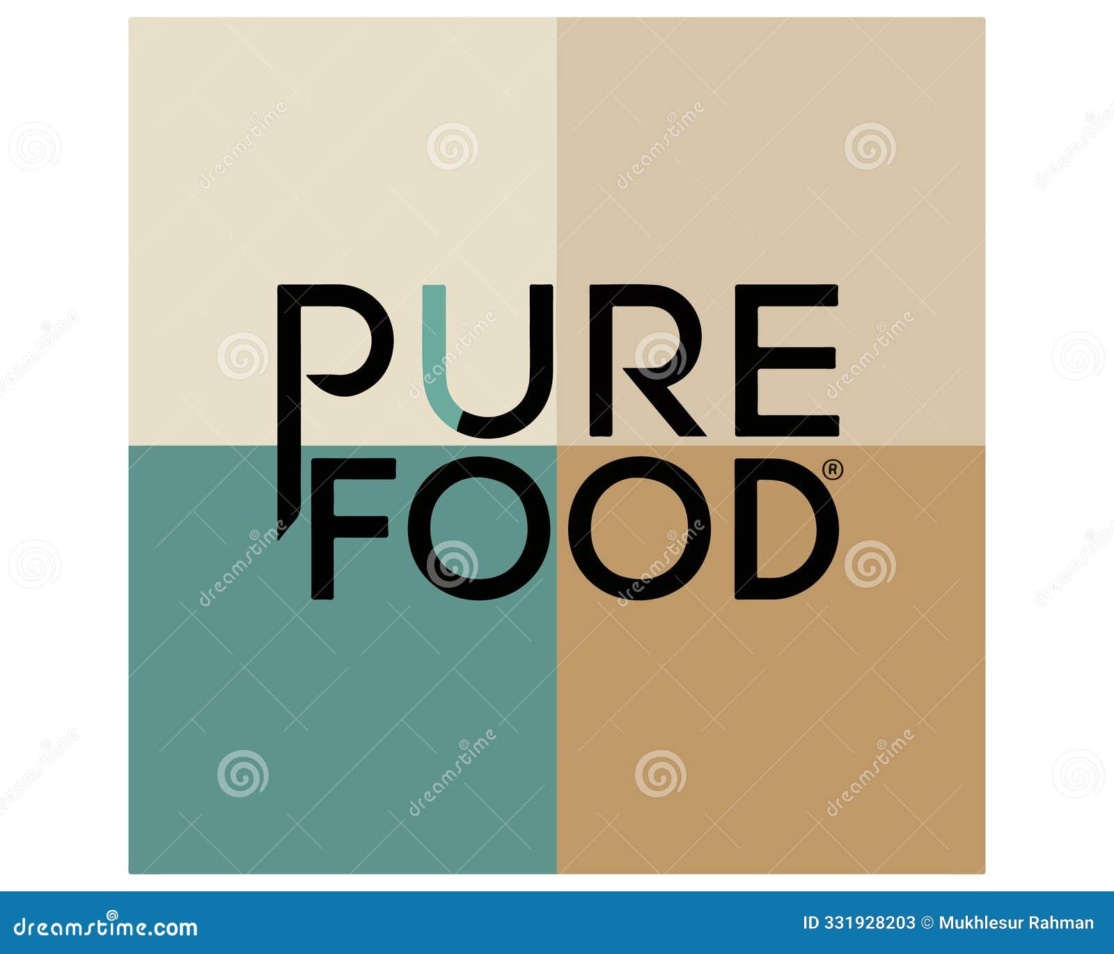 Logotipo De Alimentos Puros. Ilustração Stock - Ilustração de anunciar ...