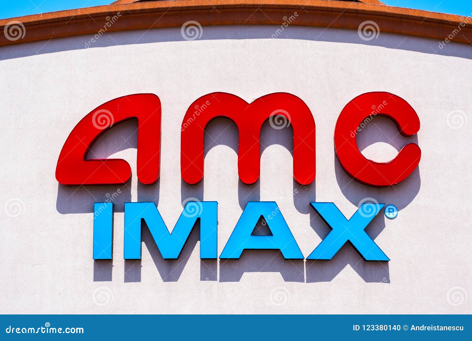 Logotipo de AMC IMAX imagen editorial. Imagen de california - 123380140